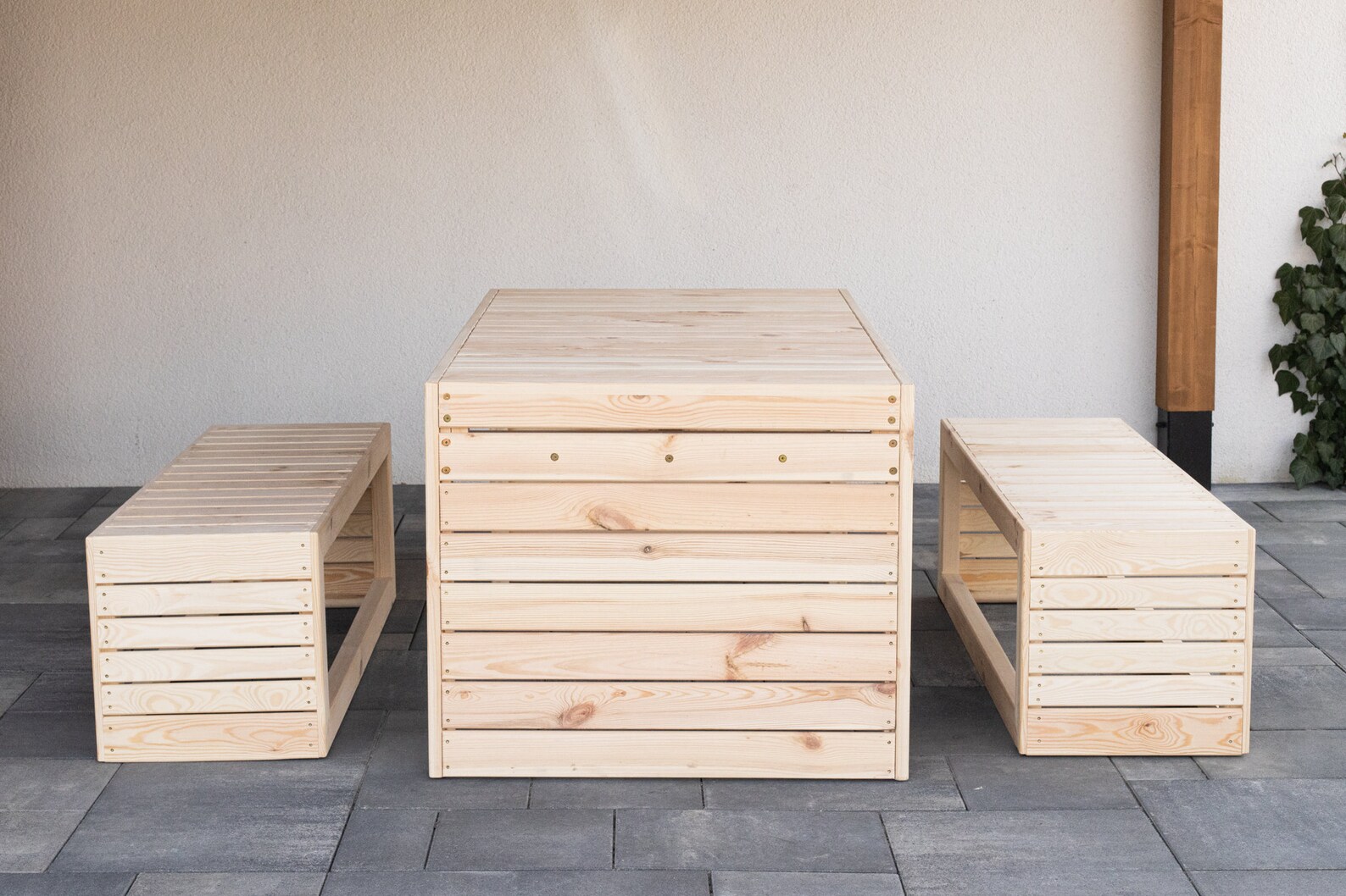 Bohemian Garden Furniture Set, Country Chic Outdoor Seating, Boho Wood ...