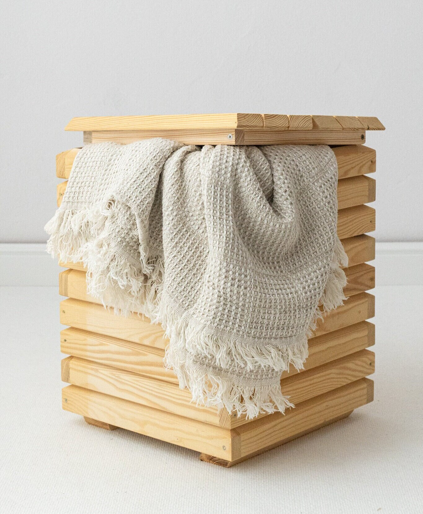 Outdoor Storage Box With Seat, Wooden Box for Garden Equipment, Solid ...