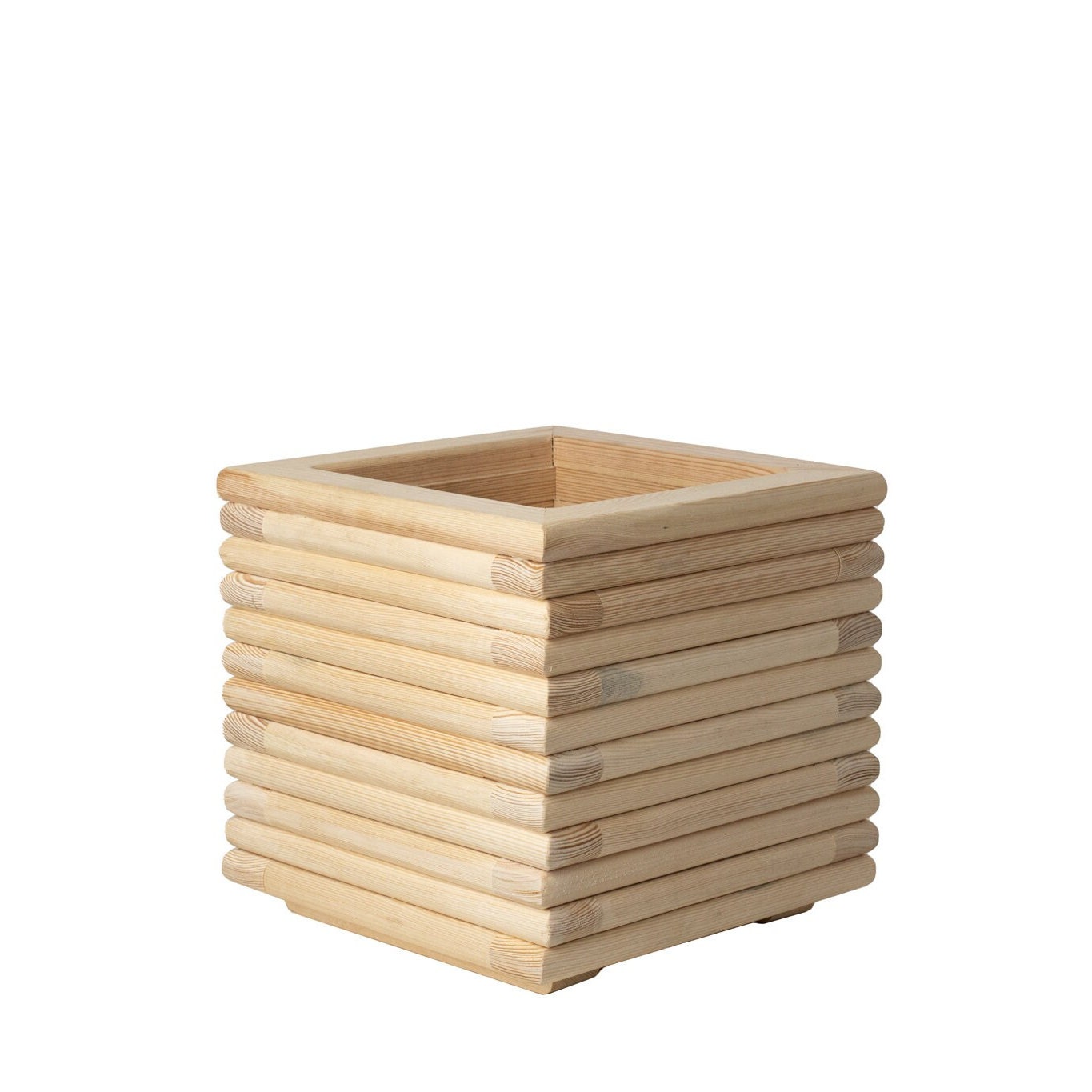 Modern Indoor Wooden Planter, Terrace Flowerpot in Minimal Design 3D ...