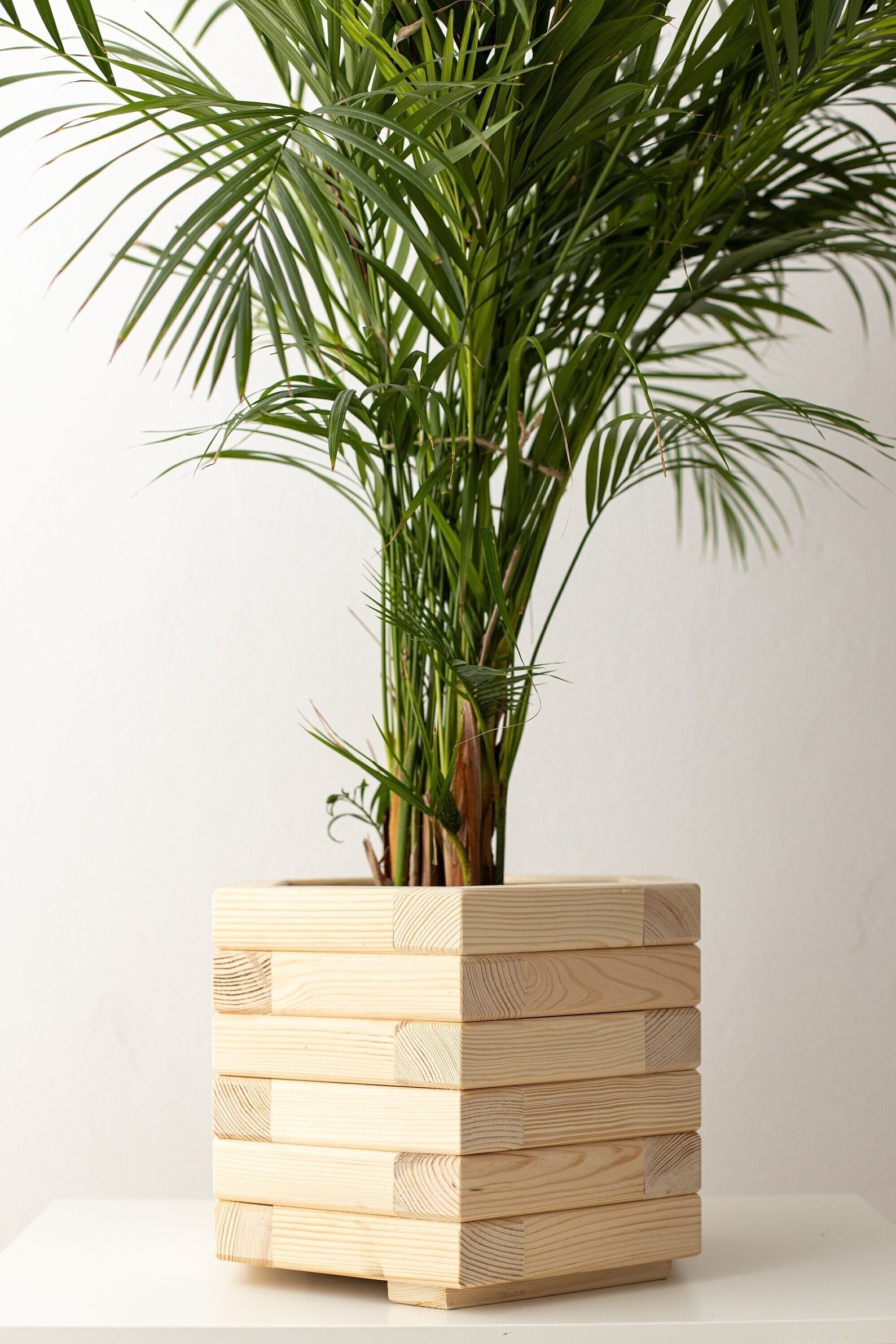 Hexagonal Planter for Flowers, Wooden Pot in Hexagonal Shape, Bohemian ...