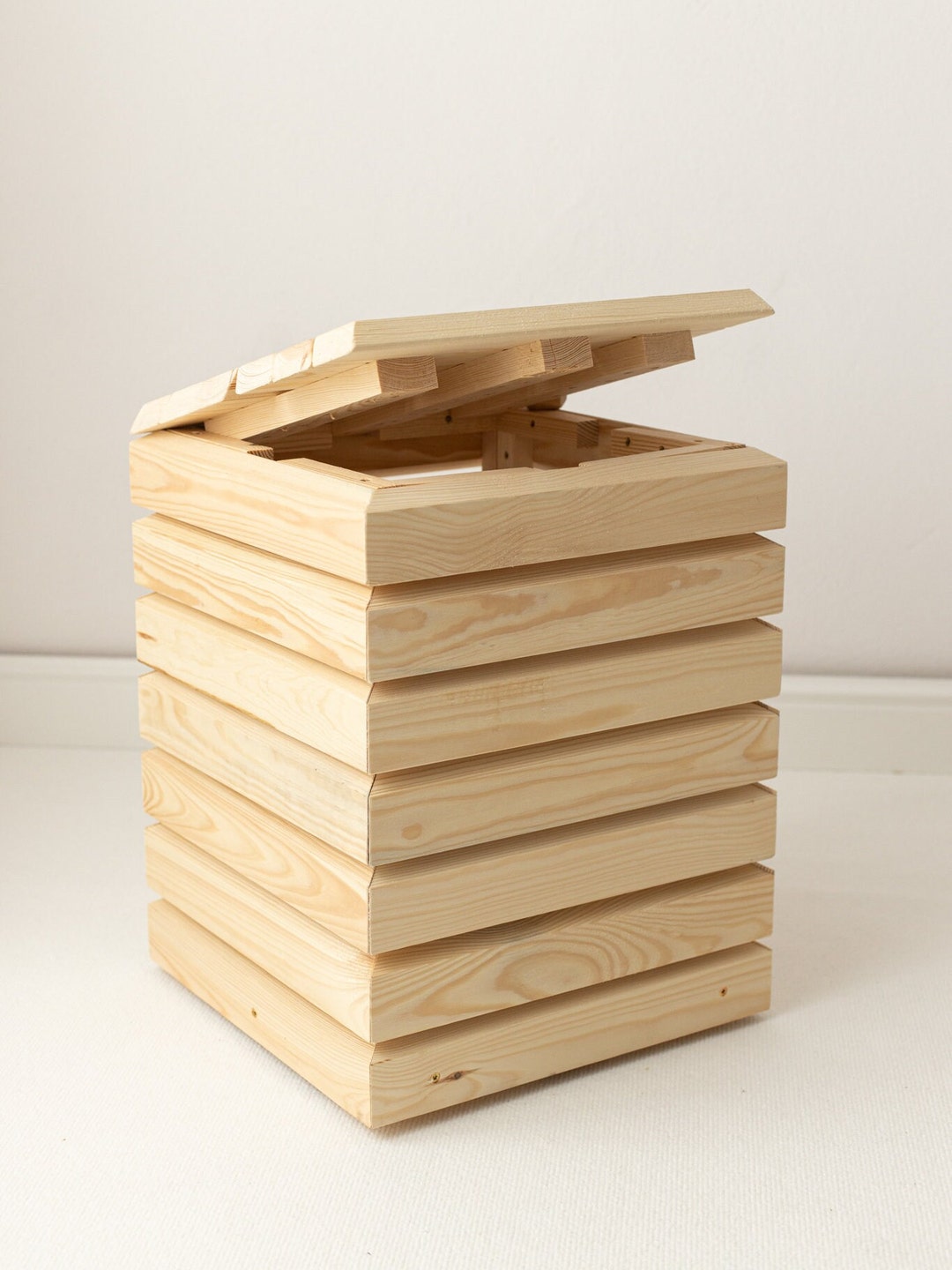 Indoor Storage Box With Seat, Wooden Box for Garden Equipment, Solid ...