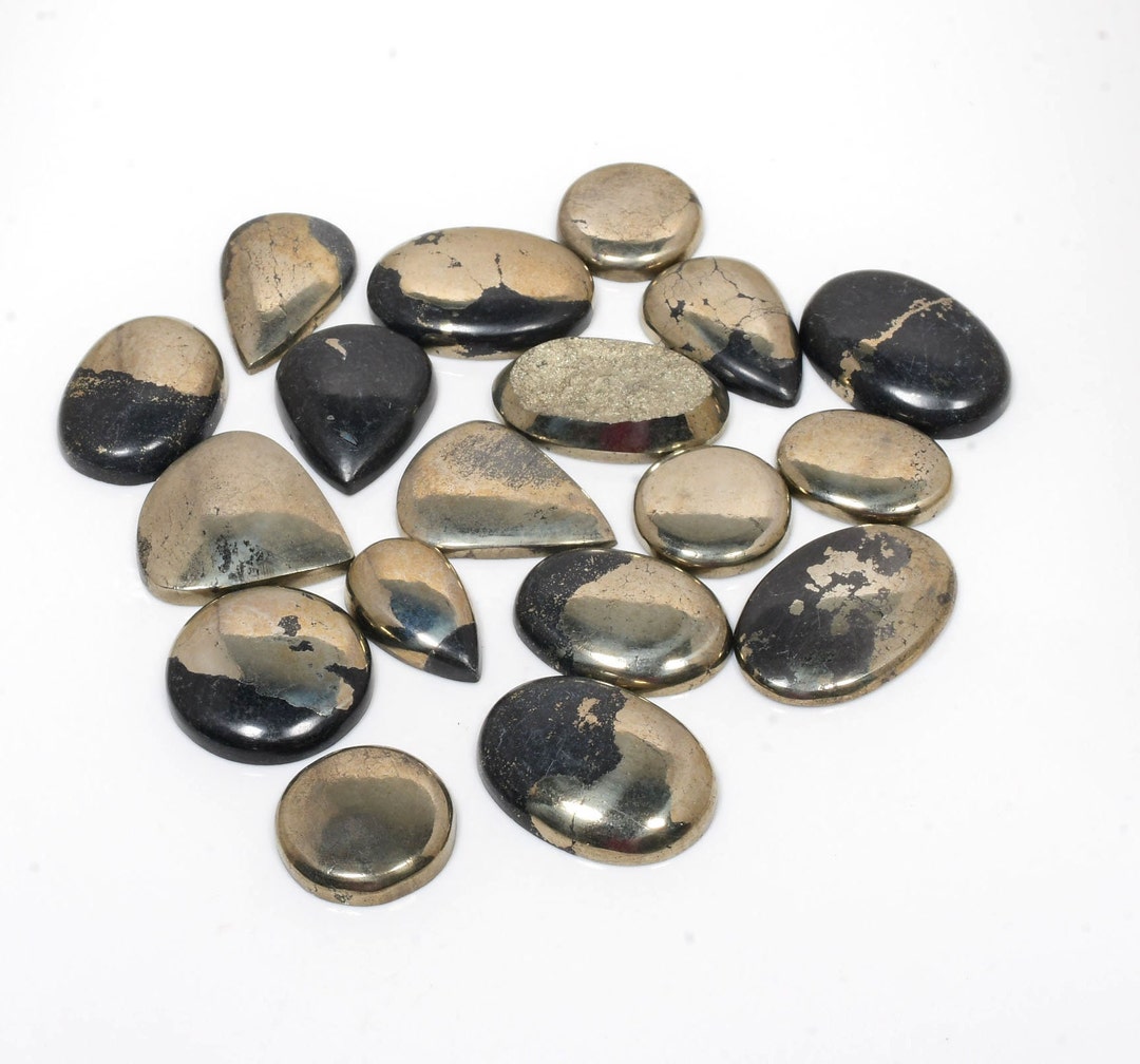 Natural Apache Pyrite Gold Gemstone Mix Shape Cabochon Handmade Apache ...