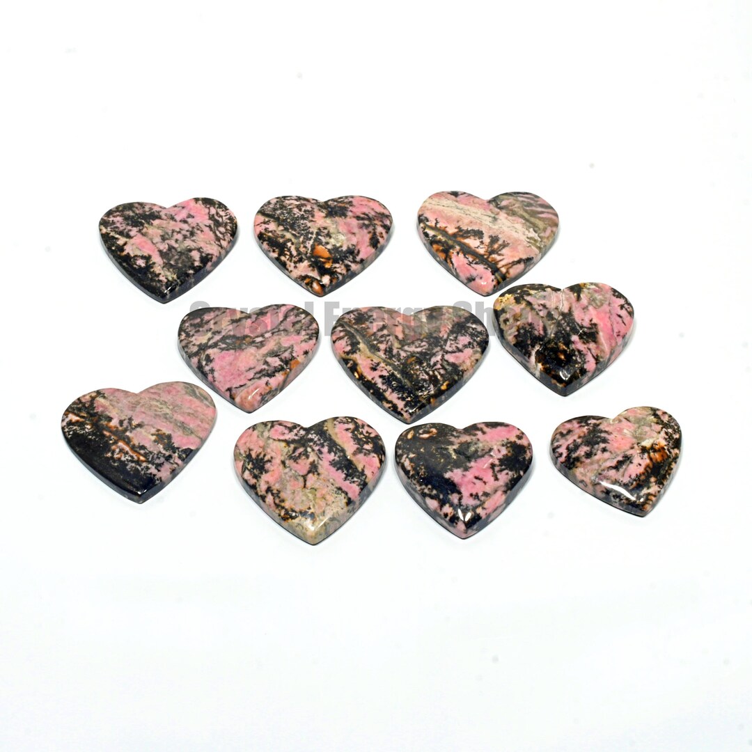 Rhodonite Crystal Heart Shape- Self Care, Mom Gift, Home Decor ...