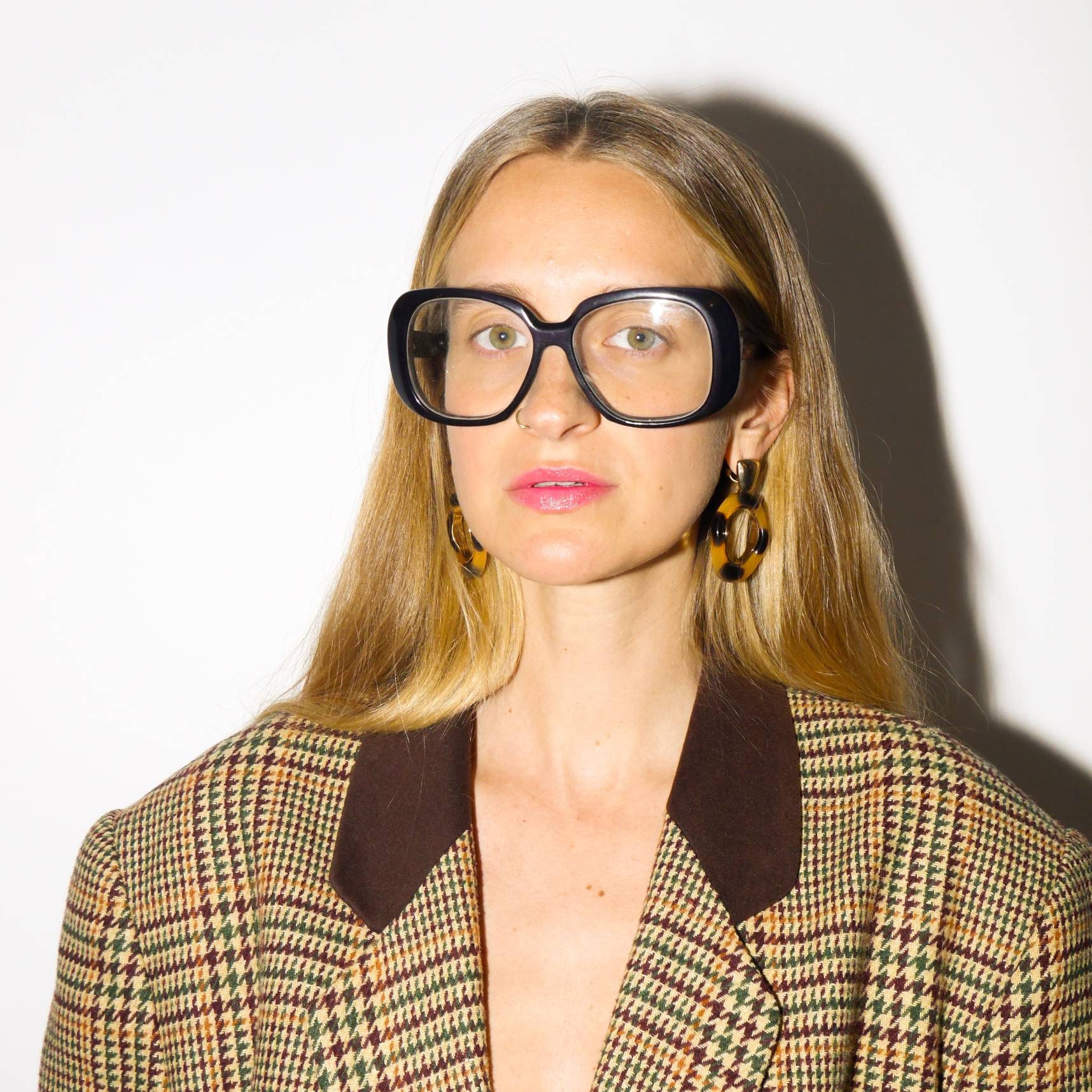 Vintage 70s Glasses Frames in Black Plastic Retro Eyeglasses 1970s ...