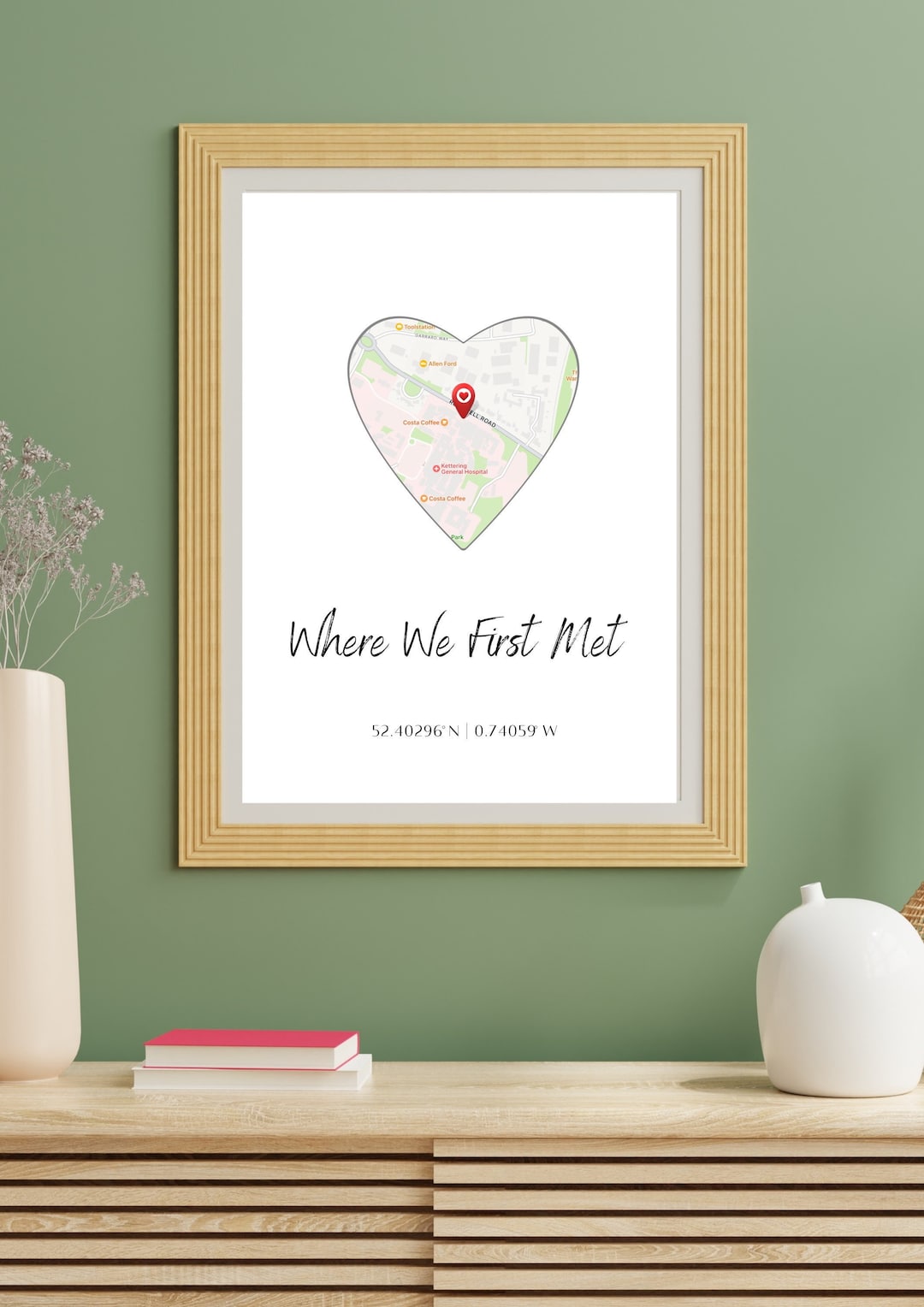 Where We First Met Map Romantic Gift for Partner - Etsy