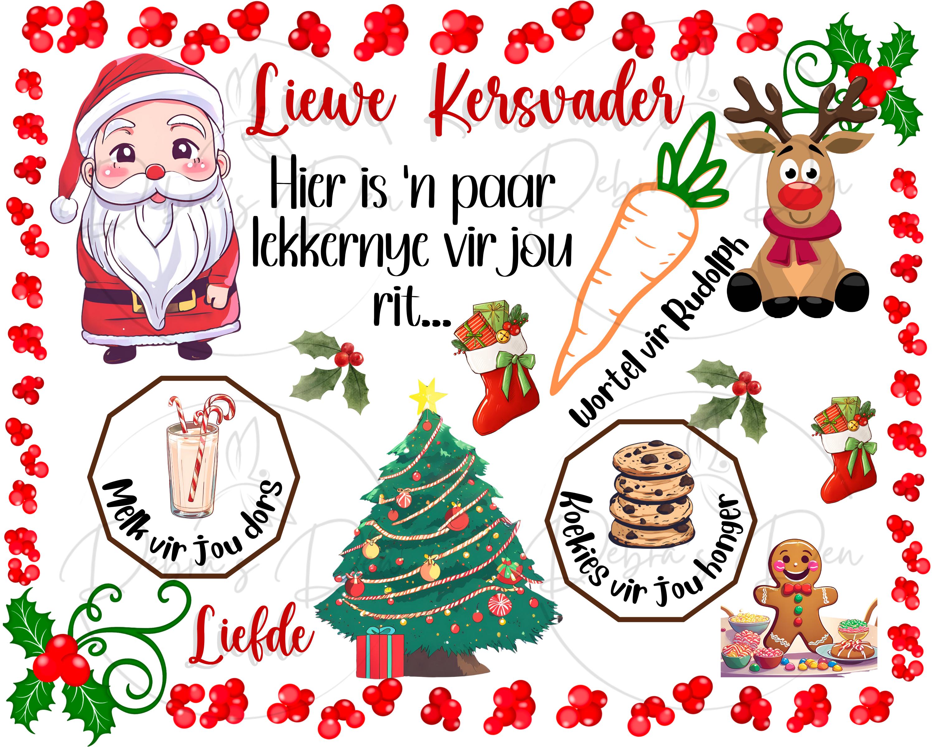 Personalized Santa Plate Design in Afrikaans | Digital Download ...