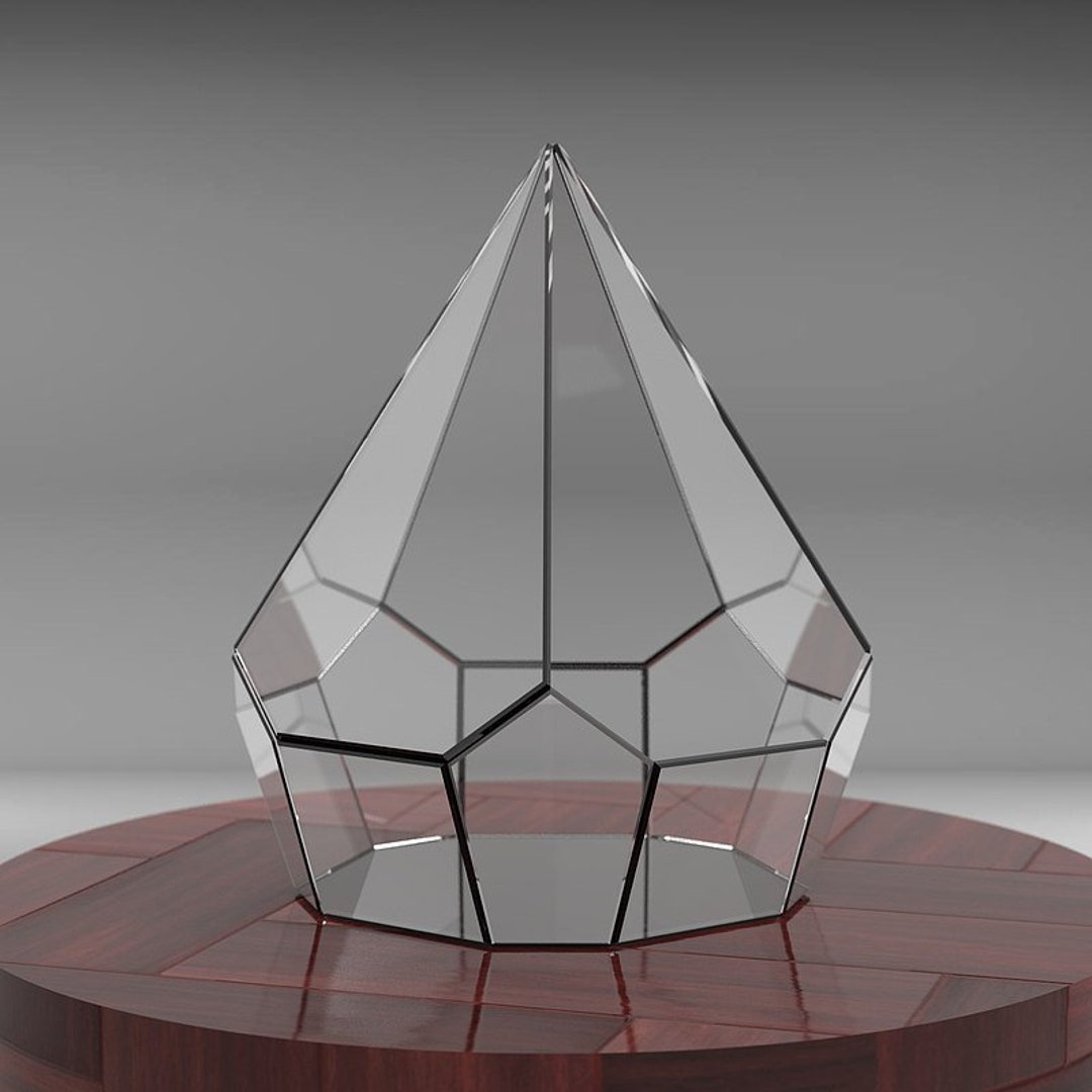 Digital Drawing for Printing Stained Glass Terrarium. Project 156 - Etsy