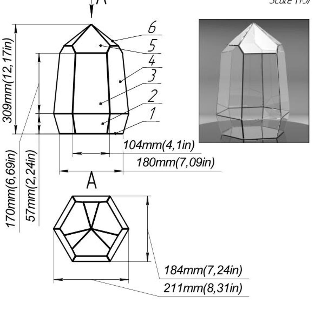 Digital Drawing for Printing! Stained Glass Terrarium. Project 190 (S ...