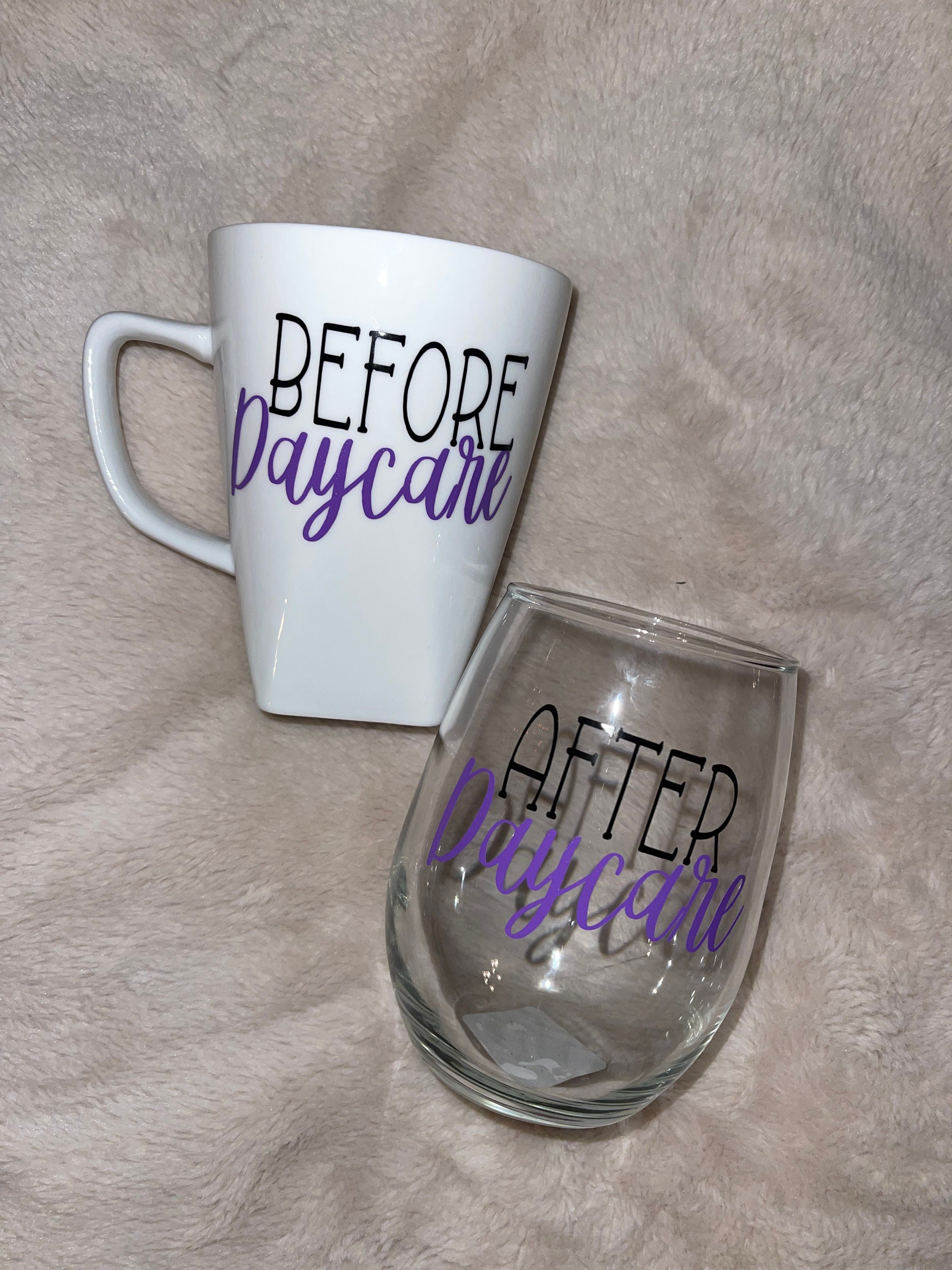 Before/after Daycare Mug/glass - Etsy