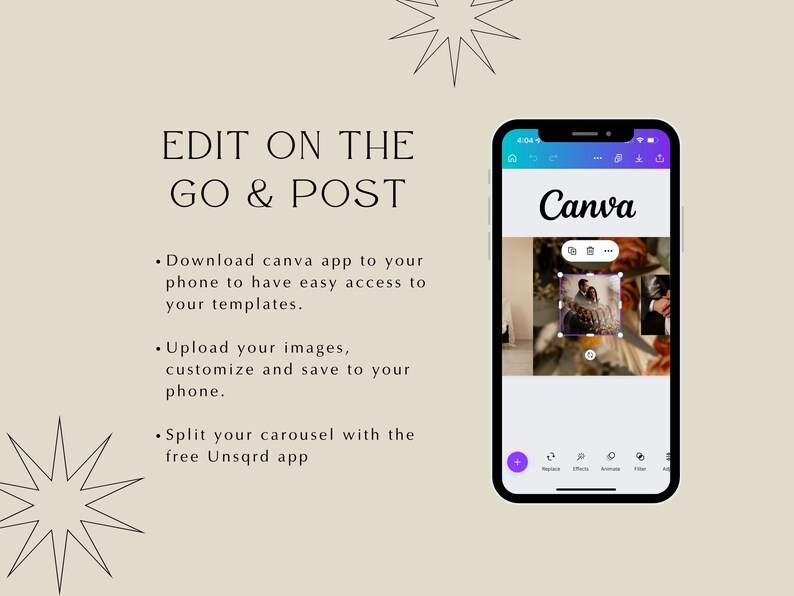 Instagram Carousel Template Seamless Carousel CANVA - Etsy