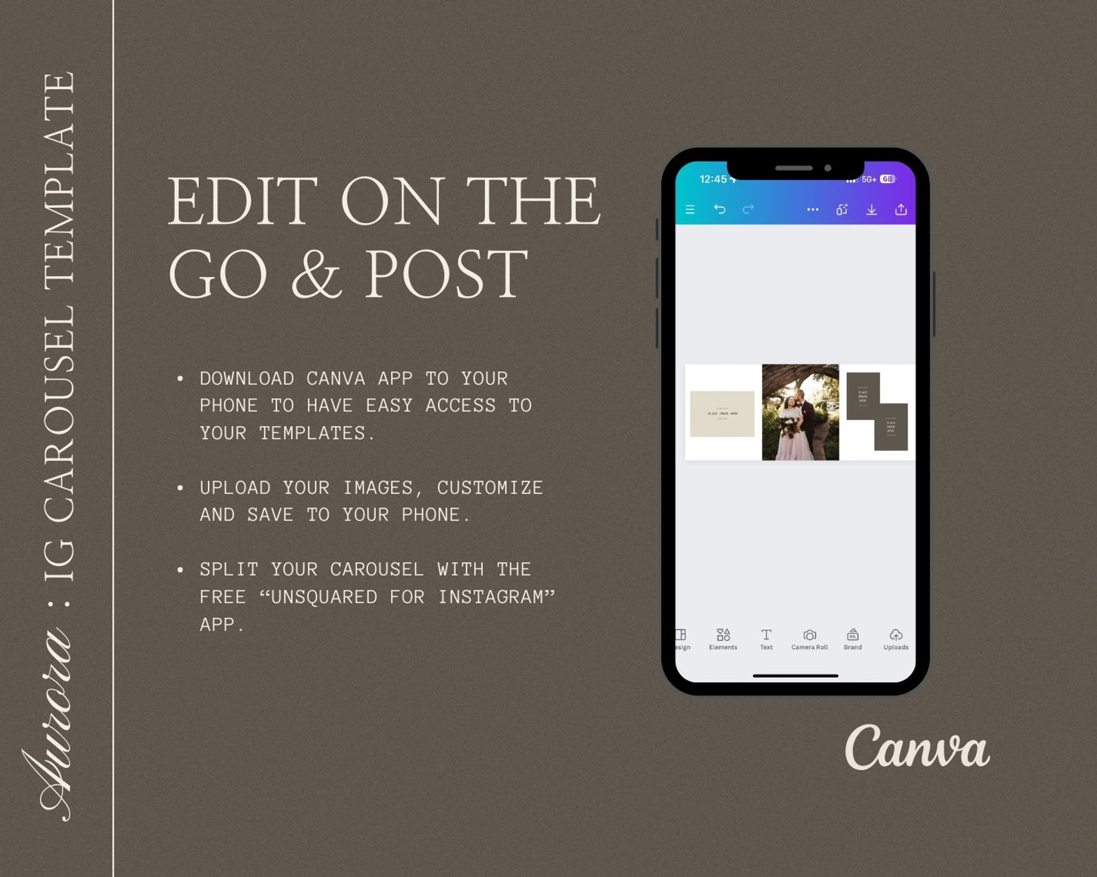 Instagram Carousel Template, Seamless Carousel, CANVA Template ...