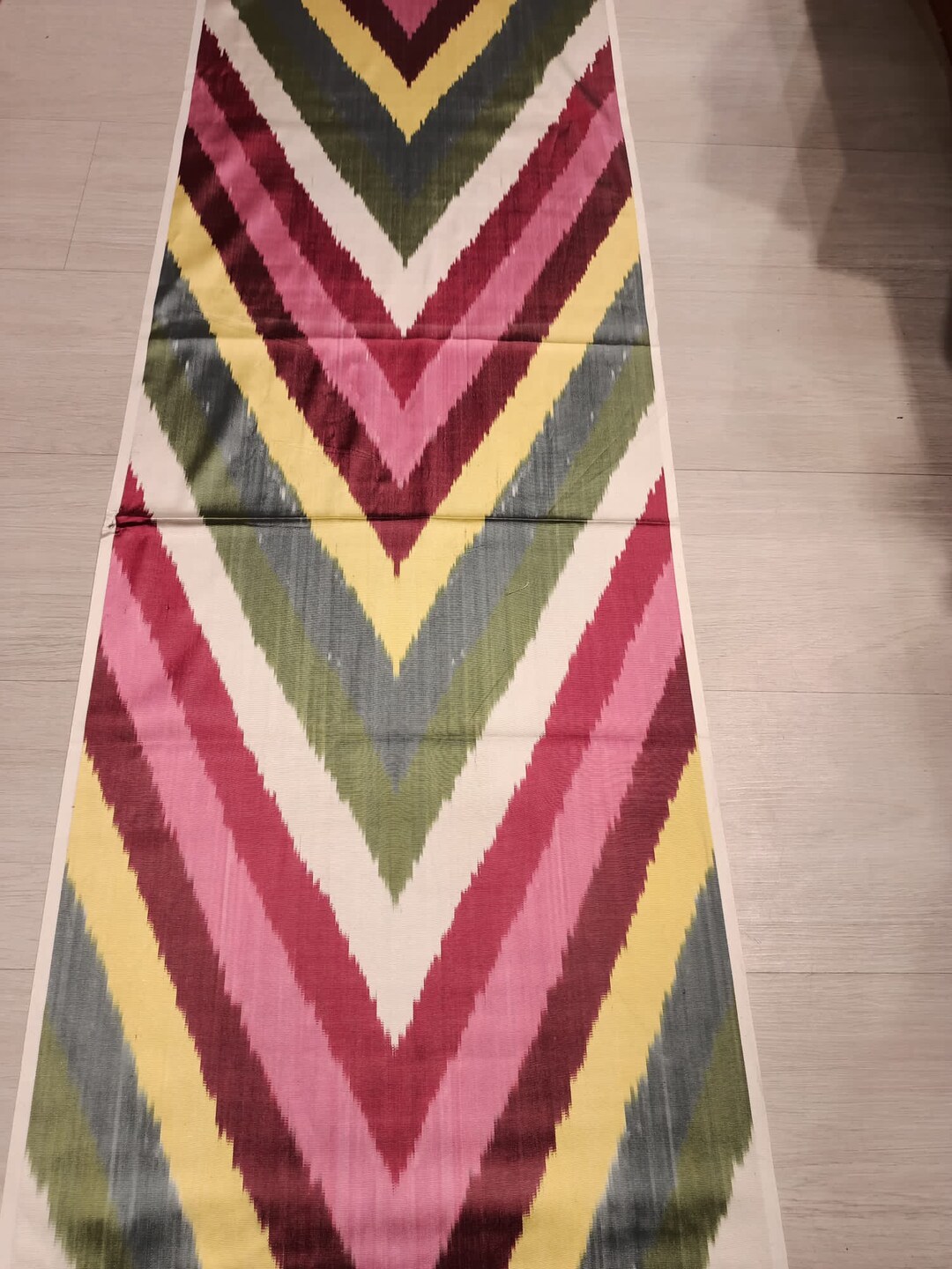 Colorful Silk Ikat Fabric by the Yard Handwoven Silk Ikat Fabric ...