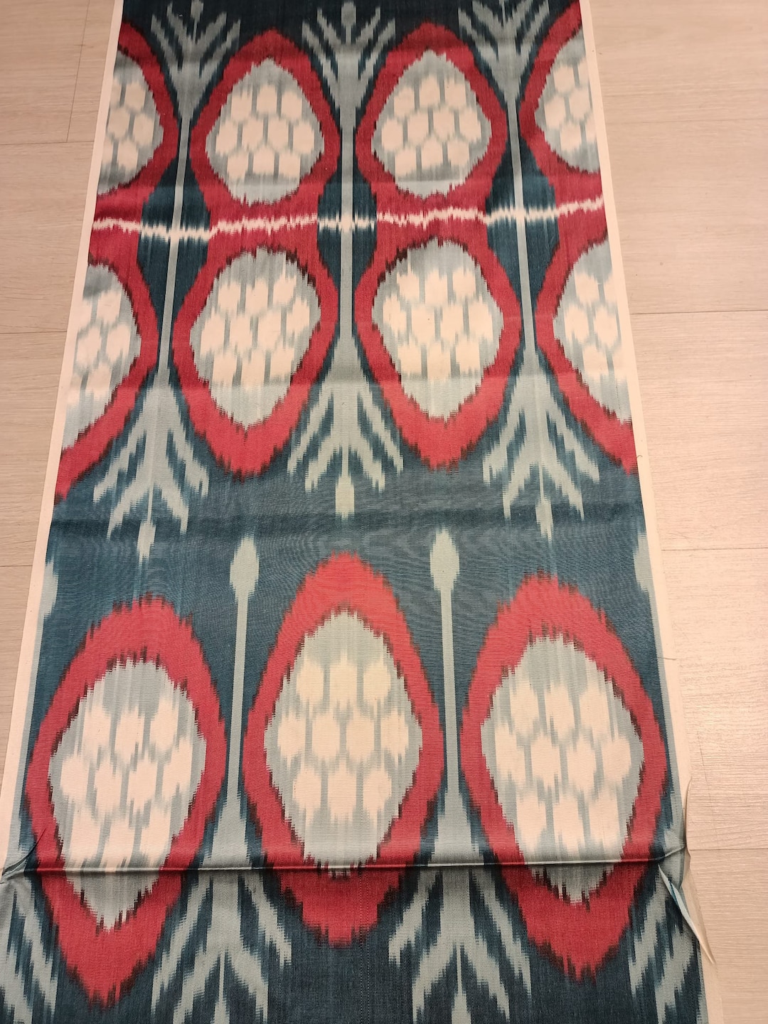 Colorful Silk Ikat Fabric by the Yard Handwoven Silk Ikat Fabric ...