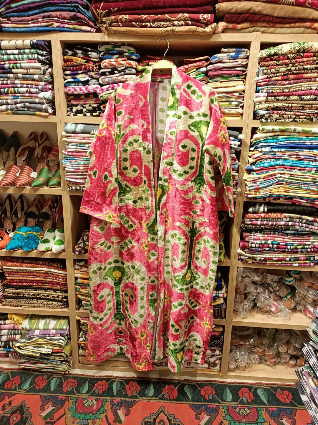 Uzbek Silk Ikat Kimono Boho Textiles Handwoven by Loom - Etsy