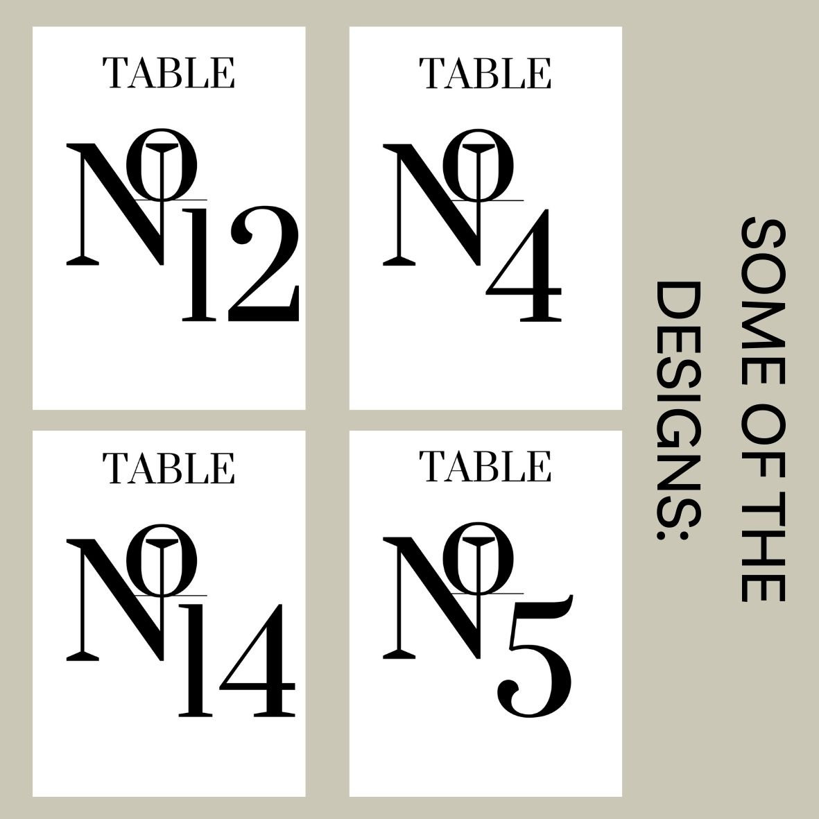 Printable Table Numbers- ELEGANT/MINIMALISTIC Style - Etsy