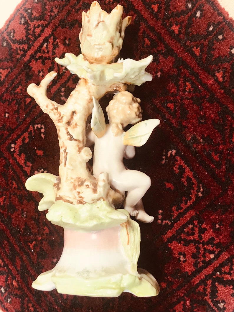 Vintage Porcelain Cherub Candle Stand . - Etsy