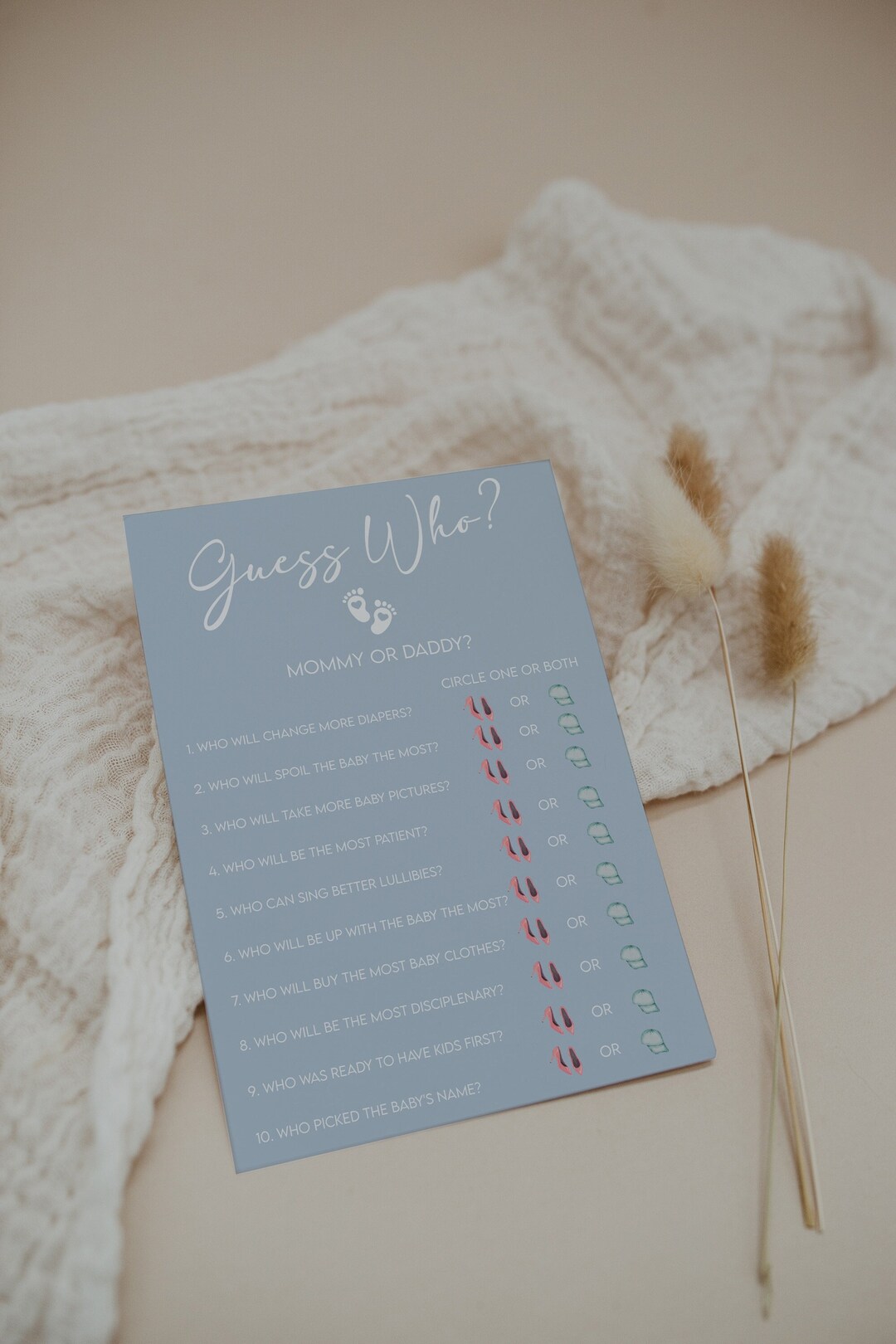Guess Who Baby Shower Game, Baby Shower Printable Games, Baby Game ...