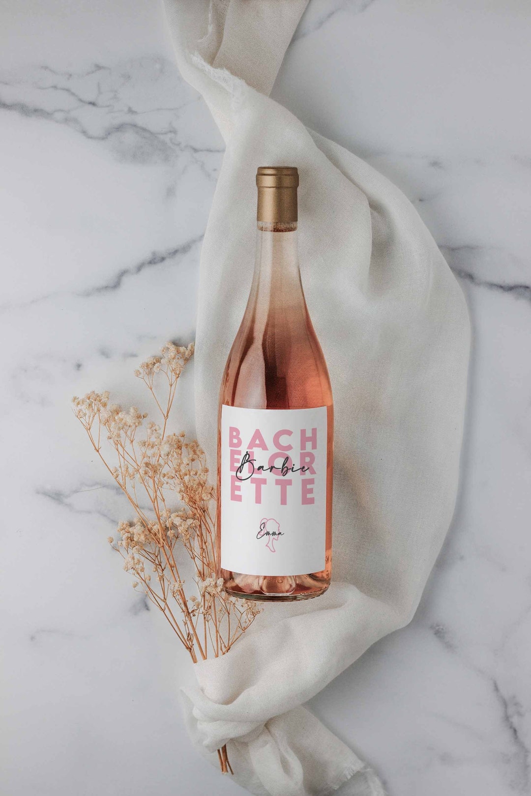 BASIC BARB Wine Label Template, Babe and Bride Wine Label Template ...