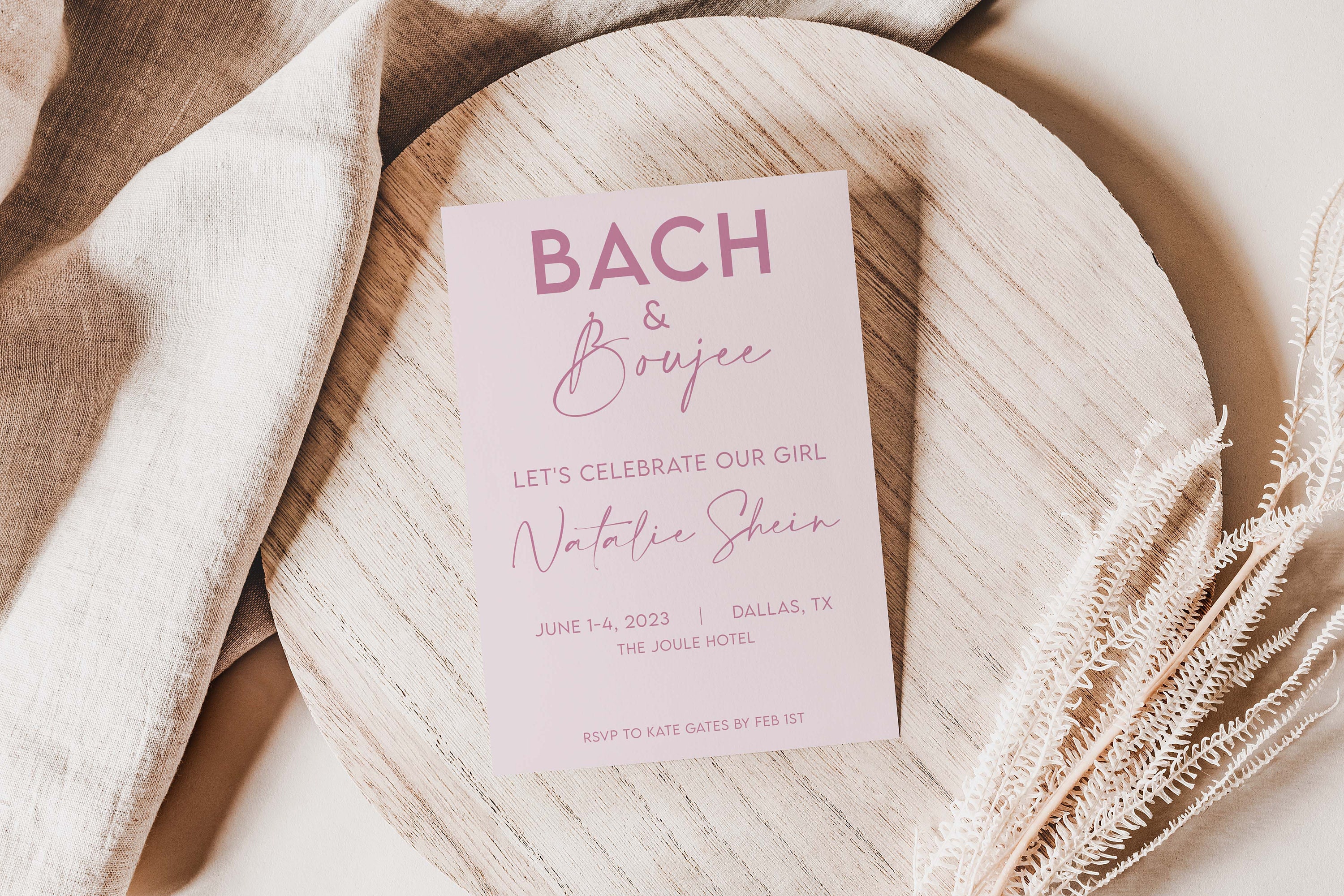 Bach and Boujee Babe Bachelorette Invite Bachelorette - Etsy