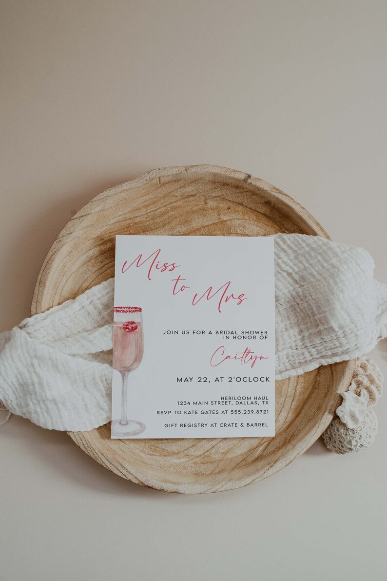 Miss to Mrs Bridal Shower Invite, Bridal Shower Invitation, Bridal ...