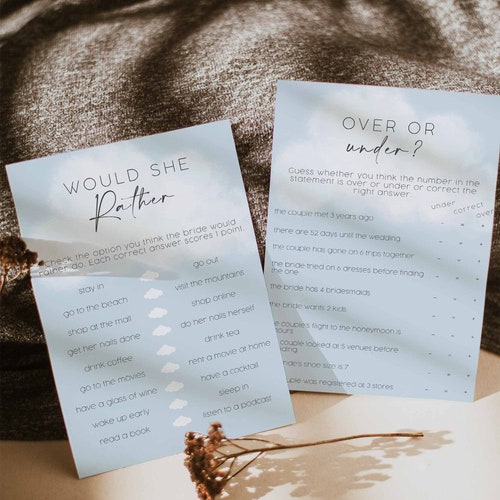 She's on Cloud Nine Bridal Shower Games Cloud Nine Bridal - Etsy