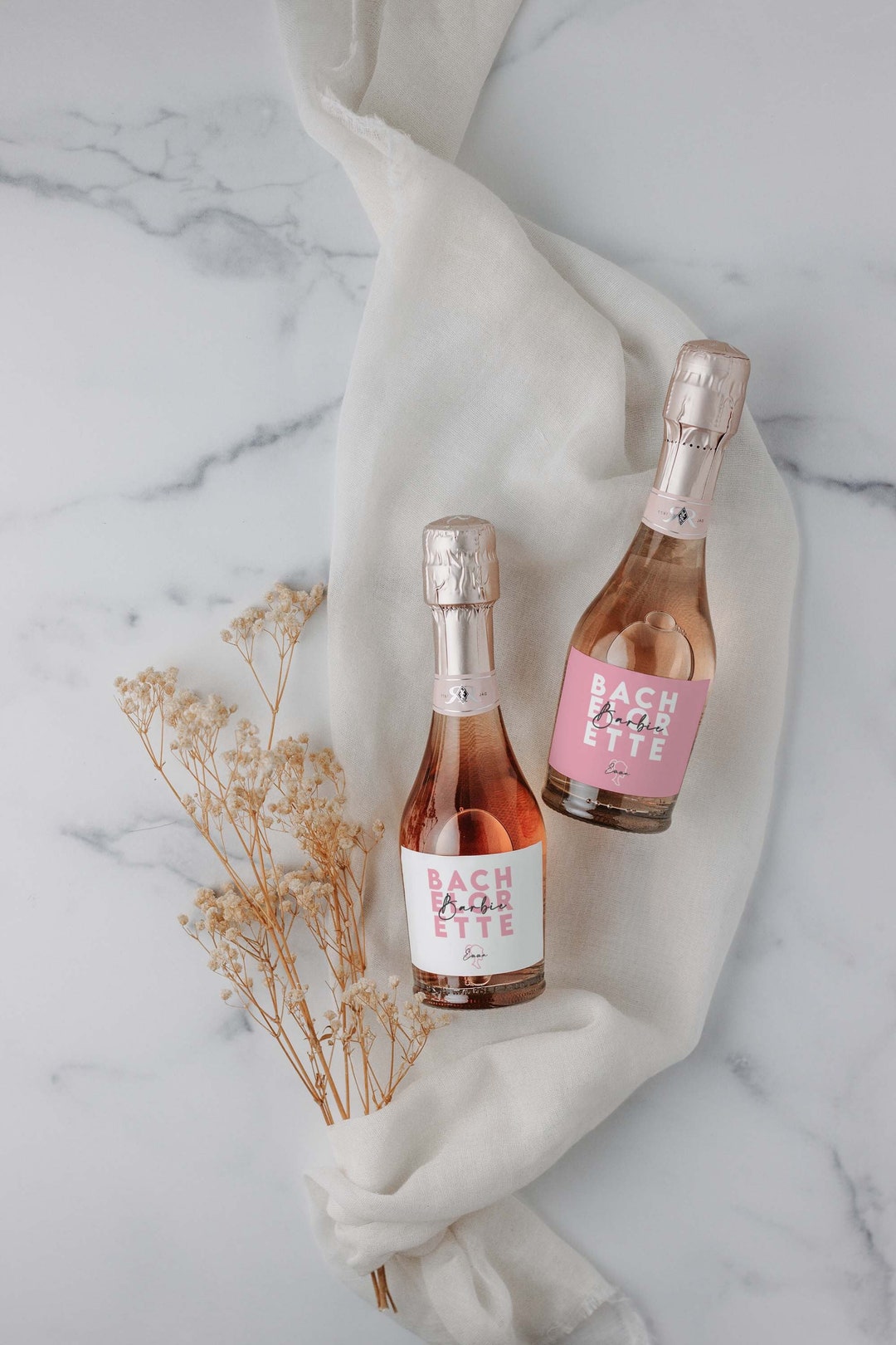 BASIC BARB Mini Wine Label Template, Babe and Bride Mini Wine Label ...
