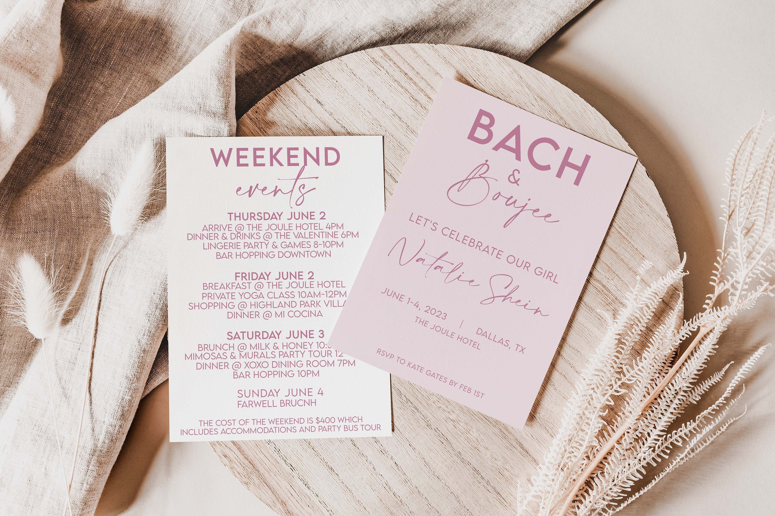 Bach and Boujee Babe Bachelorette Invite Bachelorette - Etsy