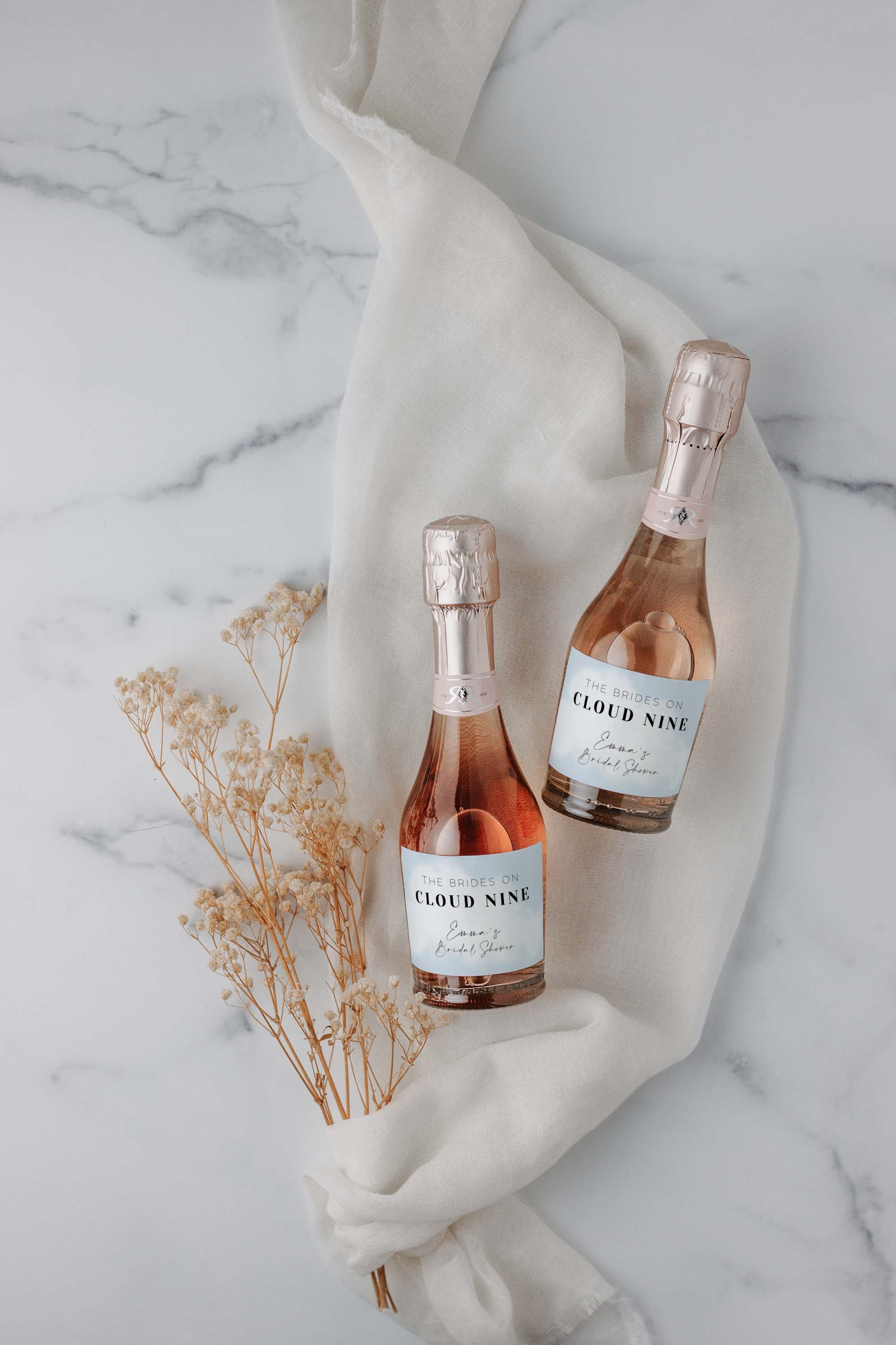 She's on Cloud Nine Mini Wine Label Template Cloud Nine - Etsy