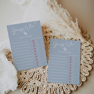 Guess Who Baby Shower Game, Baby Shower Printable Games, Baby Game ...