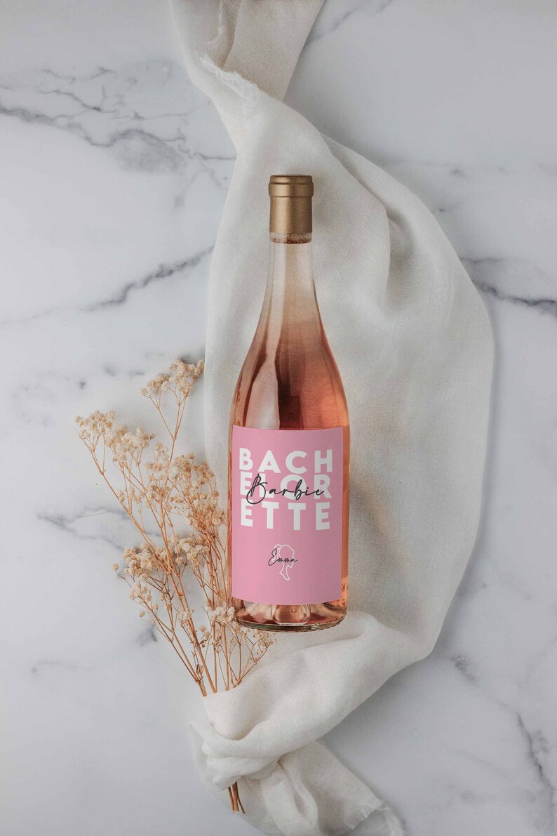 BASIC BARB Wine Label Template, Babe and Bride Wine Label Template ...