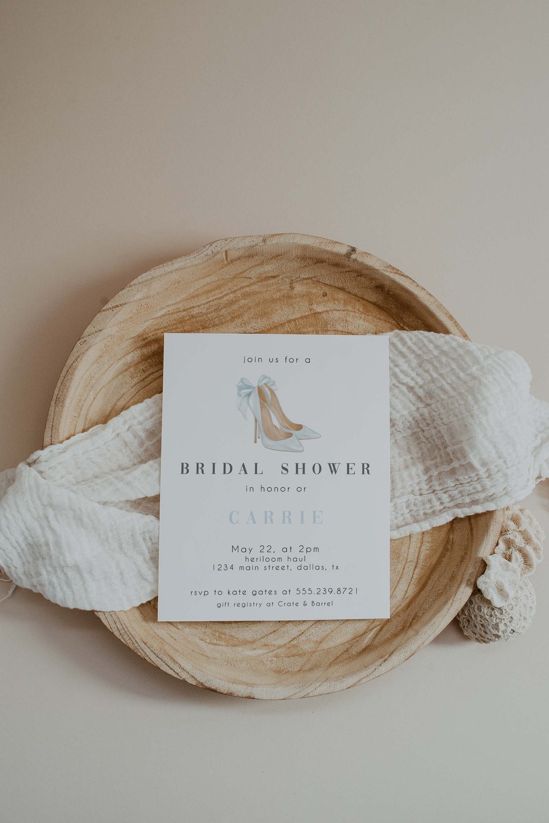 Something Blue Bridal Shower Invite, Bridal Shower Invitation, Bridal Shower Invitations, Bridal ...