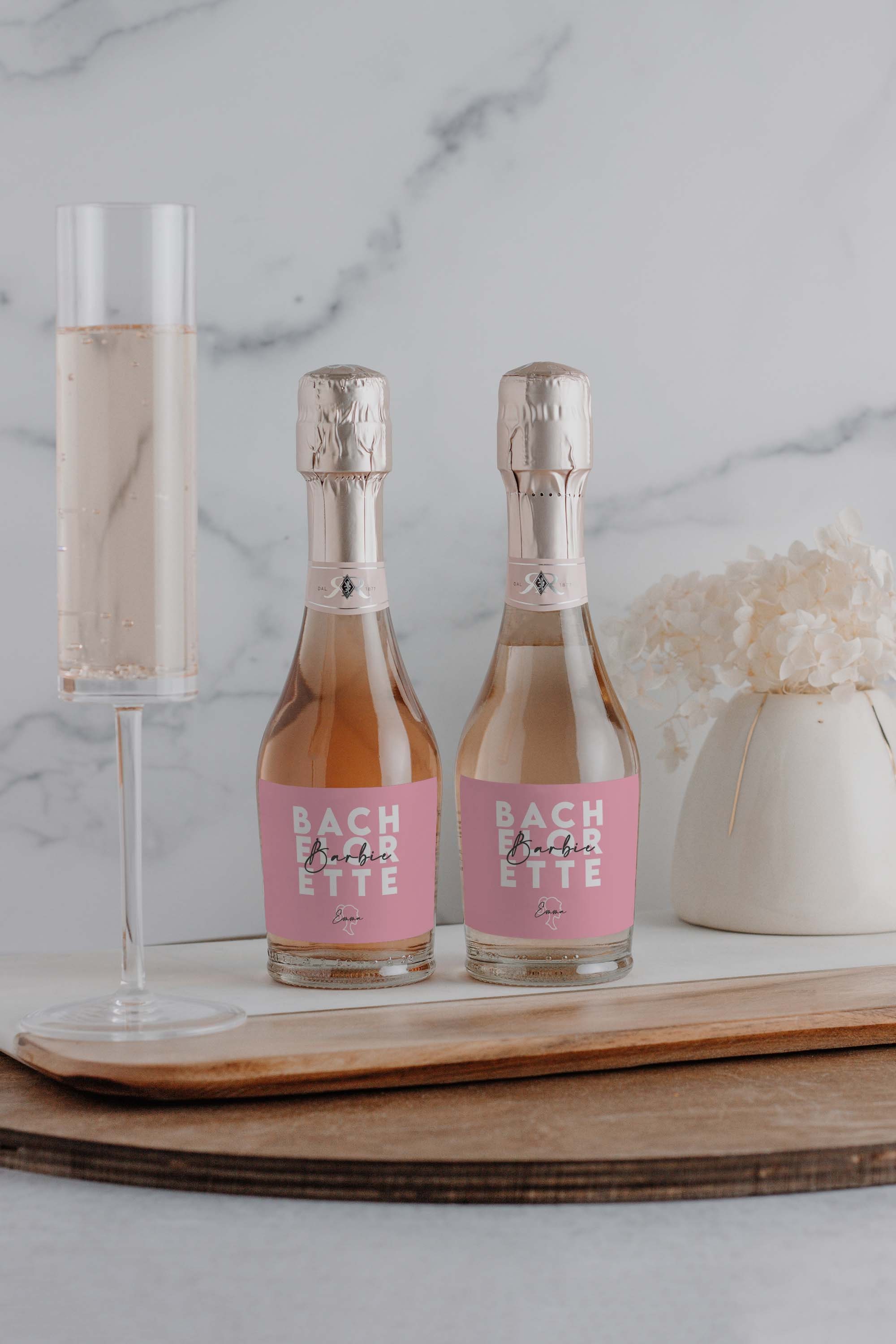 BASIC BARB Mini Wine Label Template, Babe and Bride Mini Wine Label ...