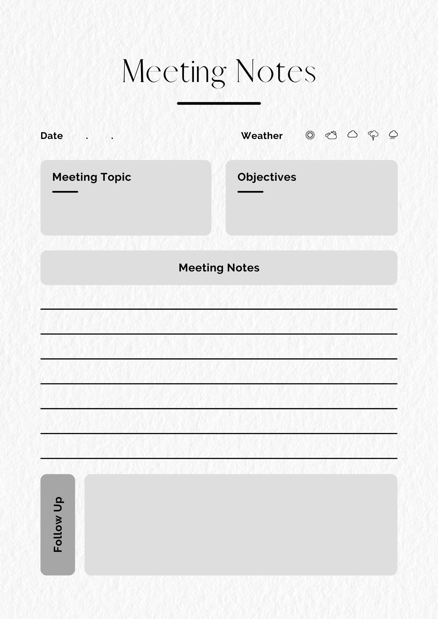 Plantilla de notas de reunión notas de reunión imprimibles - Etsy México Plantilla de notas de reunión notas de reunión imprimibles - Etsy México