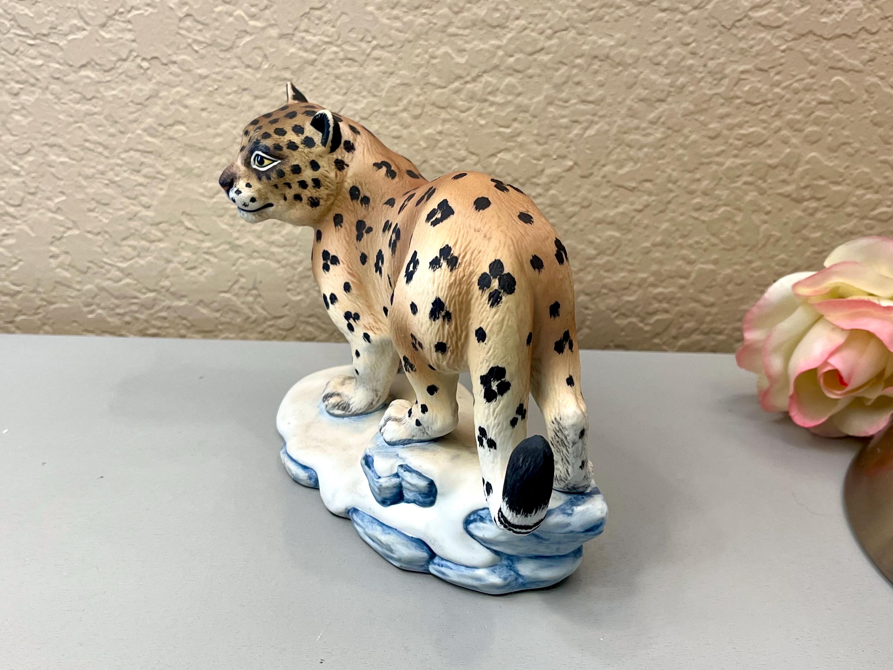 Andrea by Sadek Snow Leopard Made in Japan Ceramic Figurine - Etsy