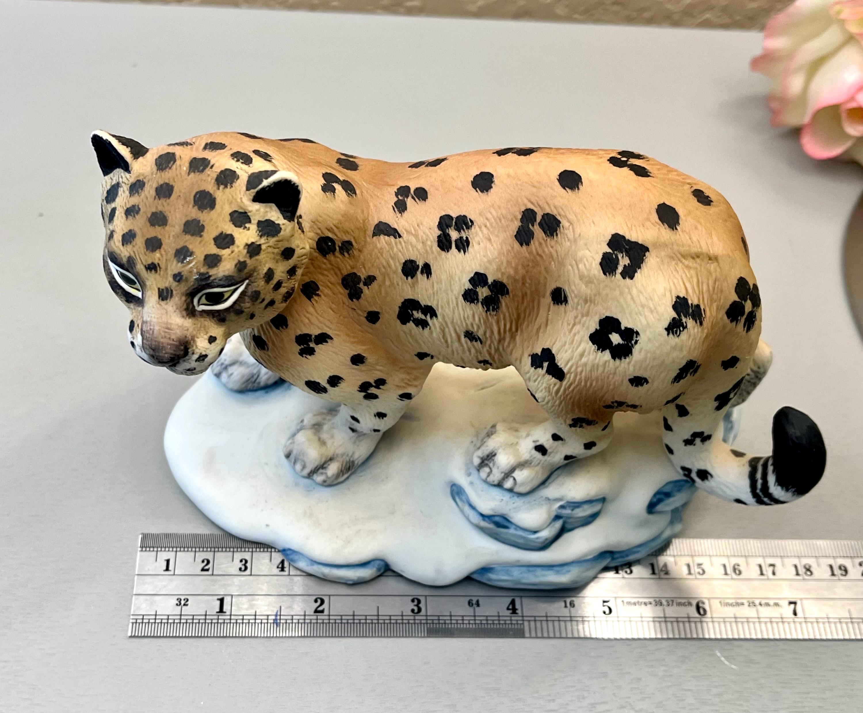 Andrea by Sadek Snow Leopard Made in Japan Ceramic Figurine - Etsy