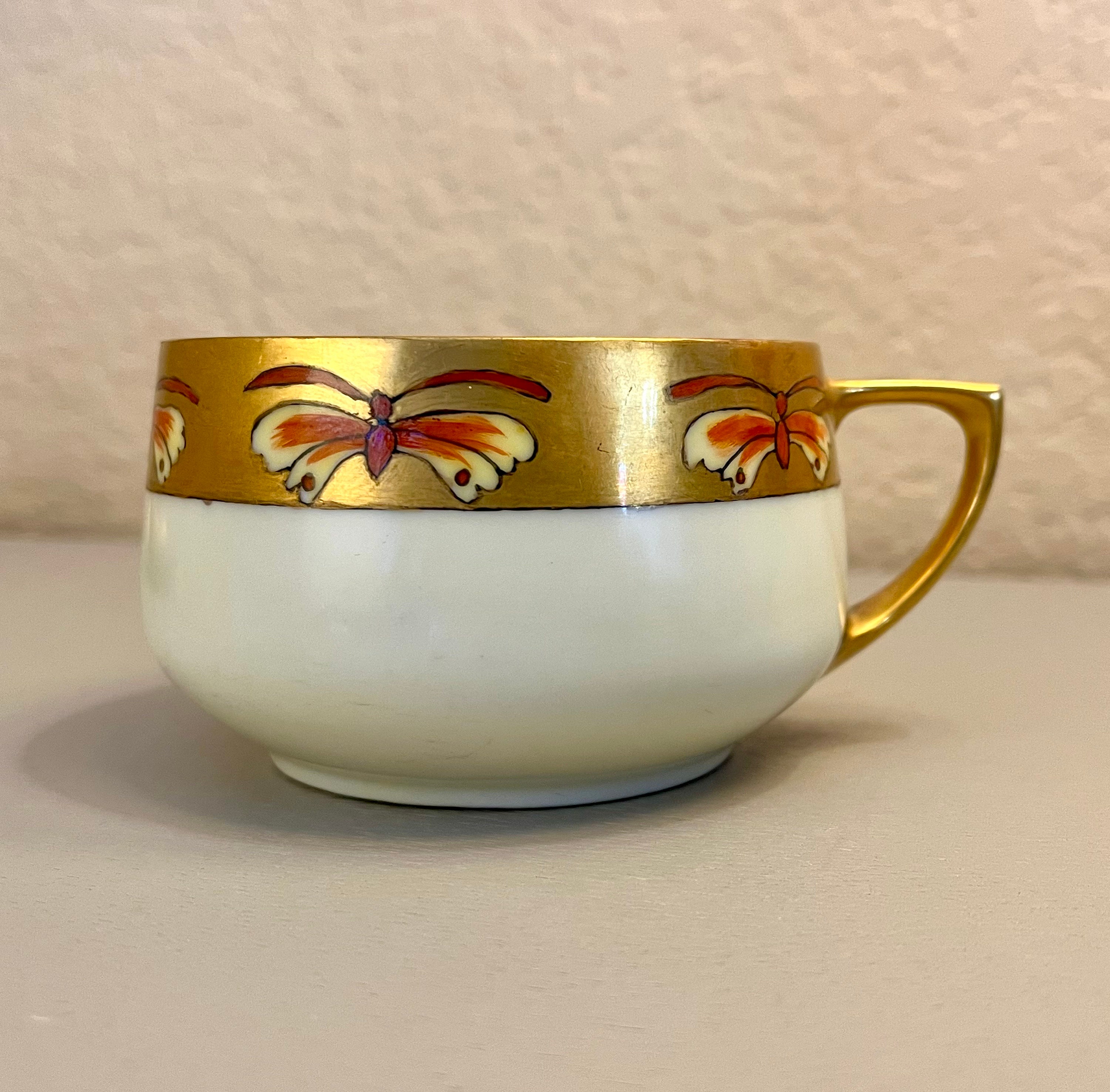 EPIAG Royal Czechoslovakia Art Deco Tea Set: Gold Butterfly Design - Etsy