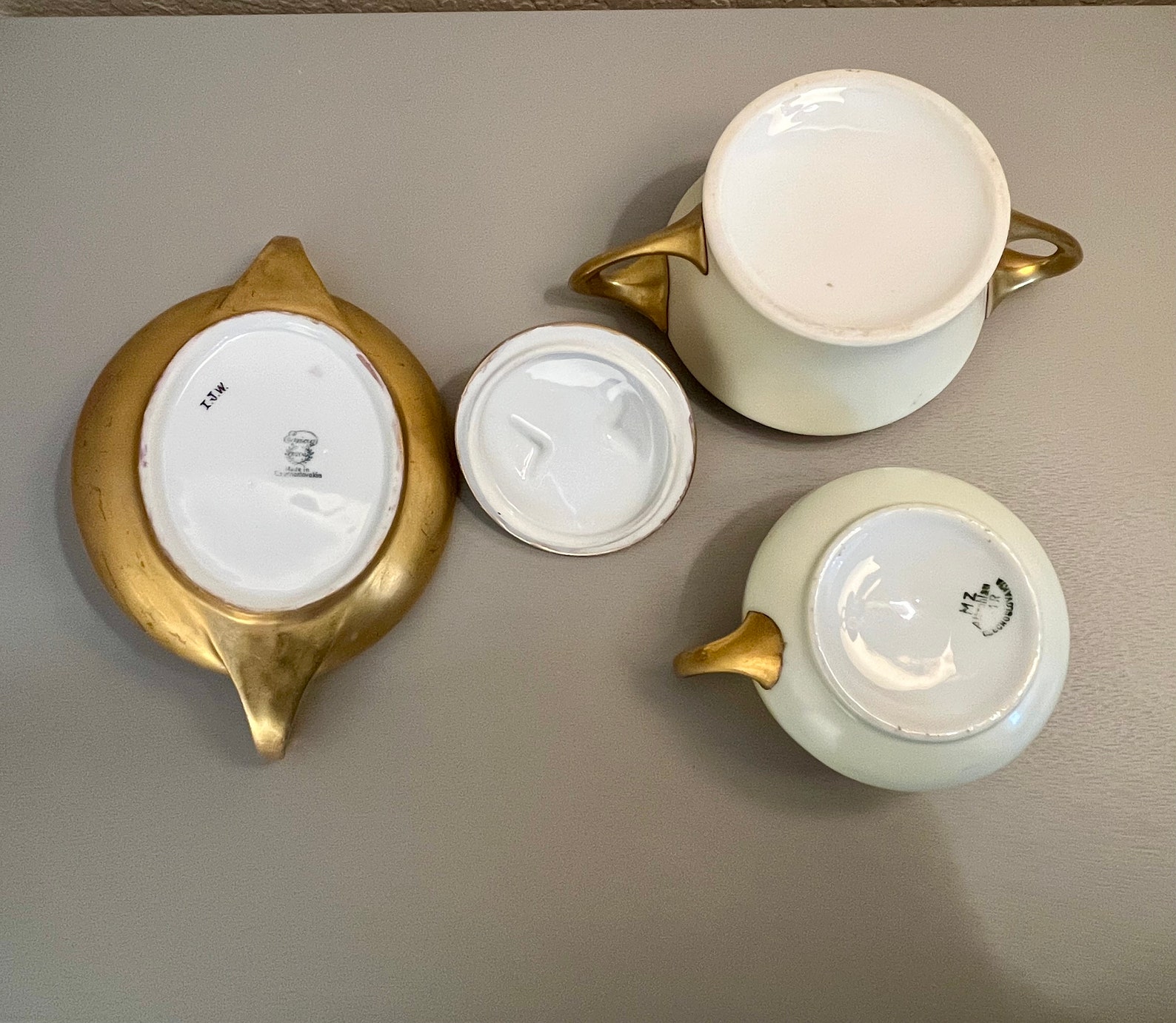 EPIAG Royal Czechoslovakia Art Deco Tea Set: Gold Butterfly Design - Etsy