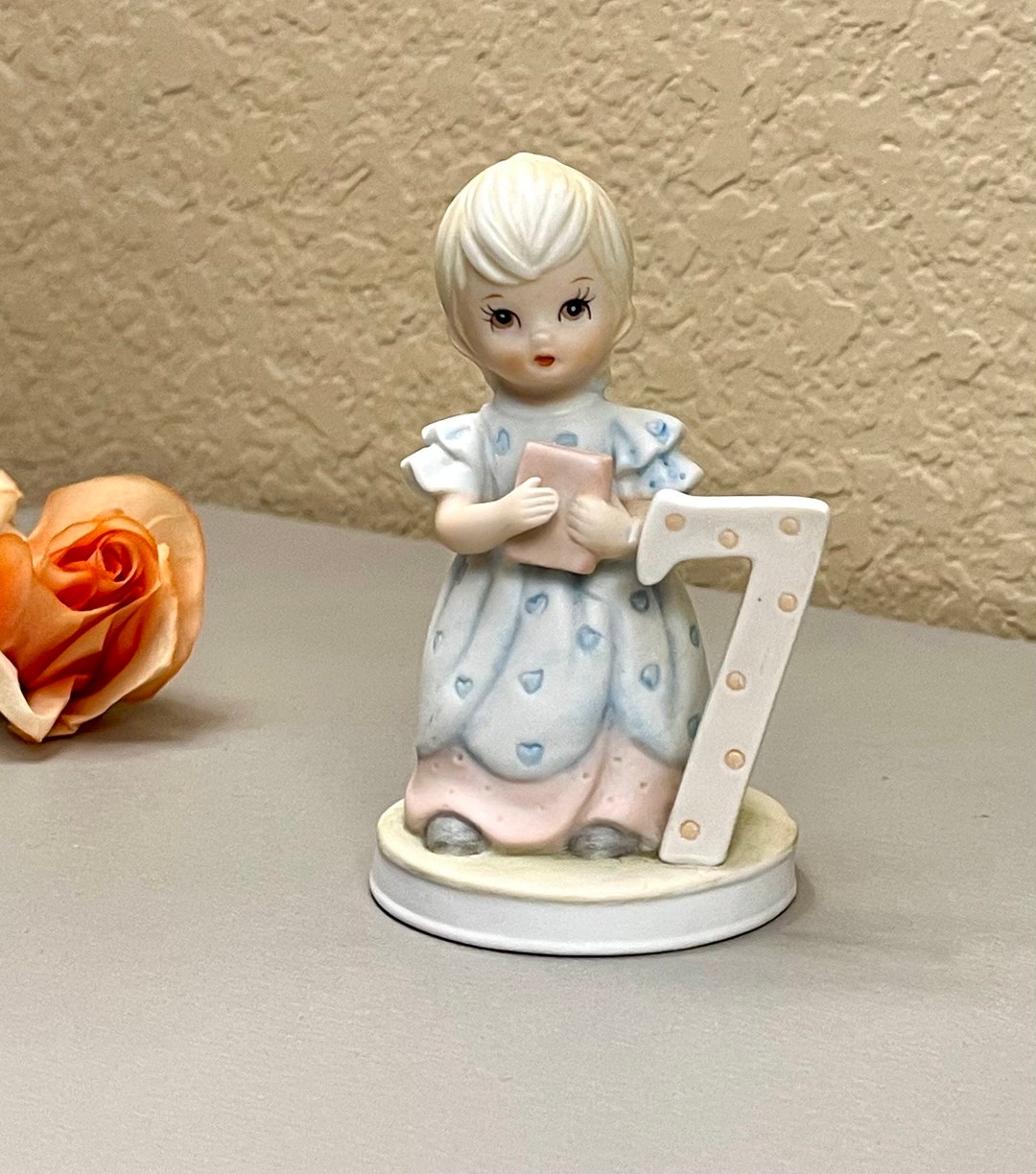 Lefton Christopher Collection Birthday Age 7 Ceramic Figurine Vintage ...