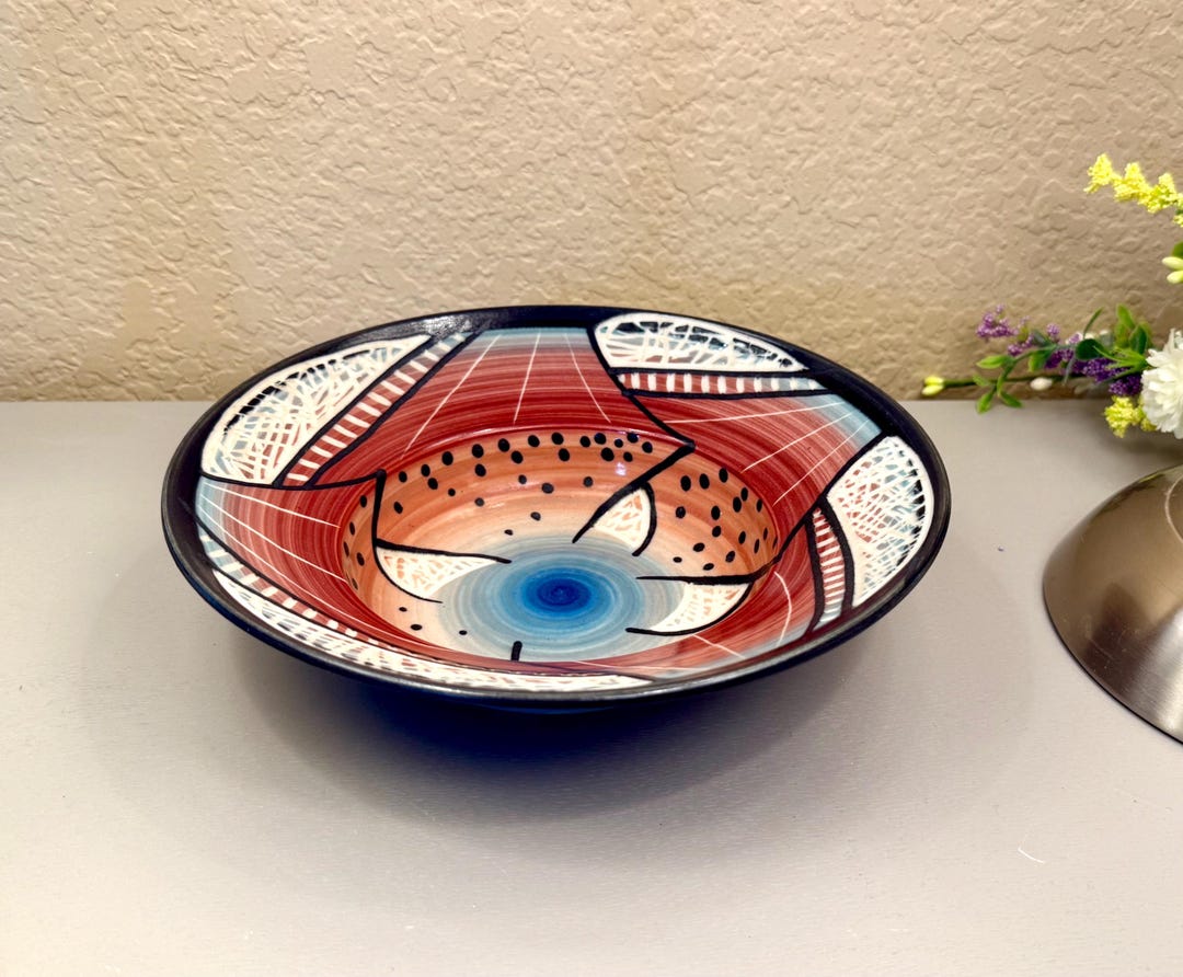 Wayne Bates Studio Art Pottery Bowl Signed 1996 - Etsy