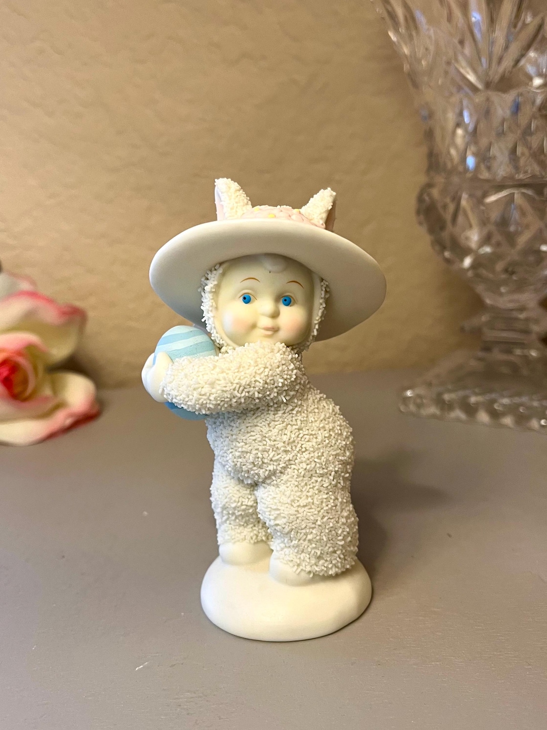 Department 56 Snowbabies Easter Snowbunnies Figurine With Blue Easter ...