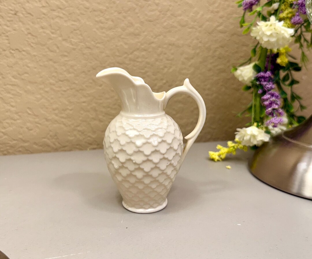 Belleek Ireland Parian Bone Small Creamer Rathmore Pattern - Etsy
