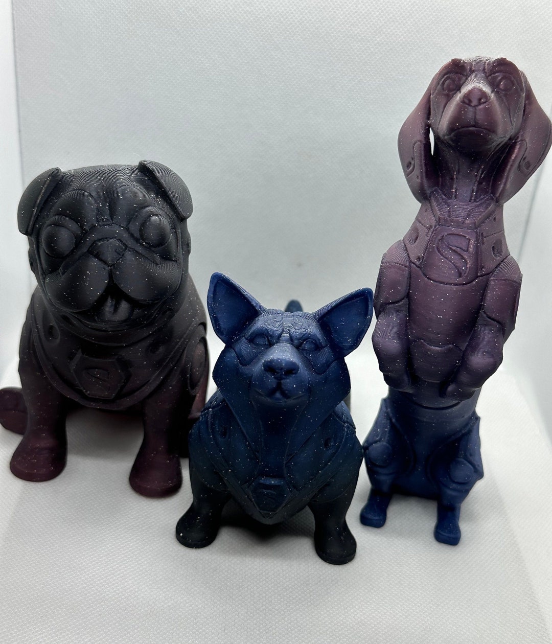 Corgi, Pug & Dachshund Cyborg Space Dogs Figures Space Pooch ...