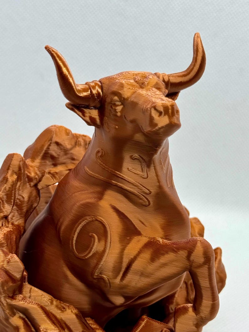 Taurus Zodiac Sign Statue | 3D Printed, Astrology Figure, Star Sign ...