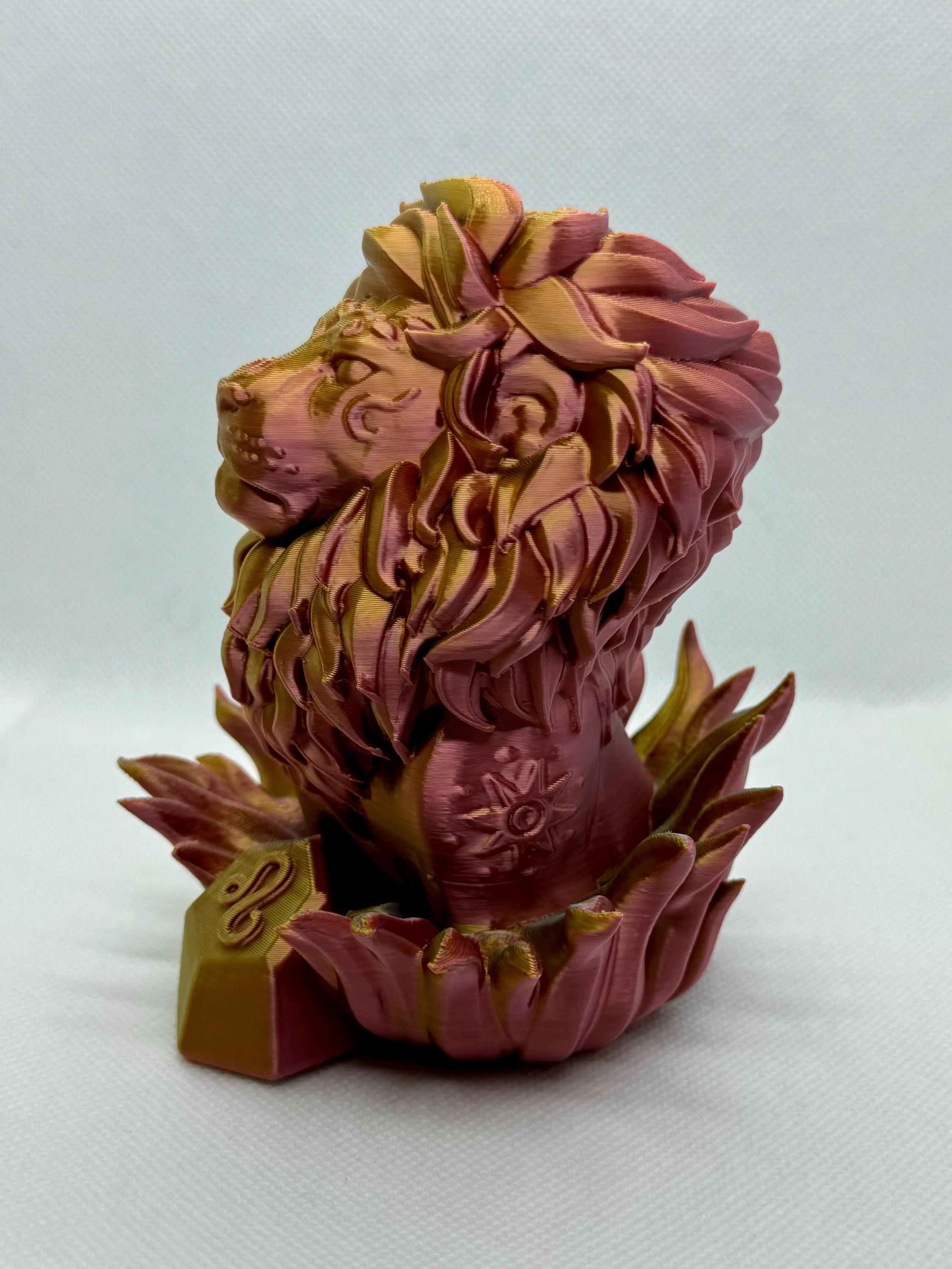 Leo Zodiac Sign Statue 3D Printed, Astrology Figure, Star Sign Ornament ...