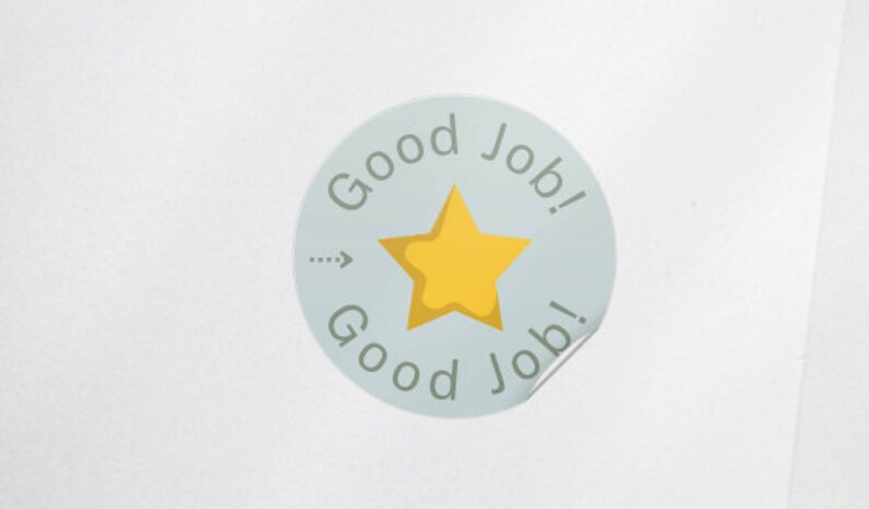 Good Job Star Sticker printable | Etsy