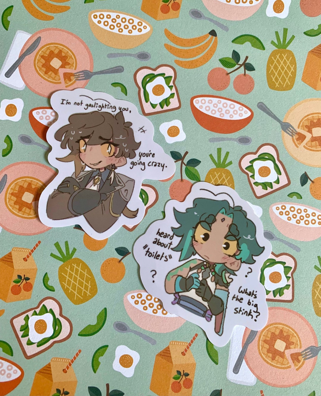 Zhongli and Xiao Silly 2.5 in Vinyl Stickers - Etsy