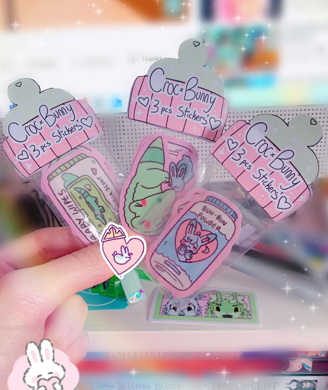 Croc X Bunny 3PCS Vinyl Stickers Pack - Etsy
