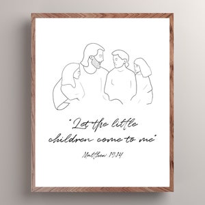 Let the Little Children Come to Me Bible Verse Print - Etsy
