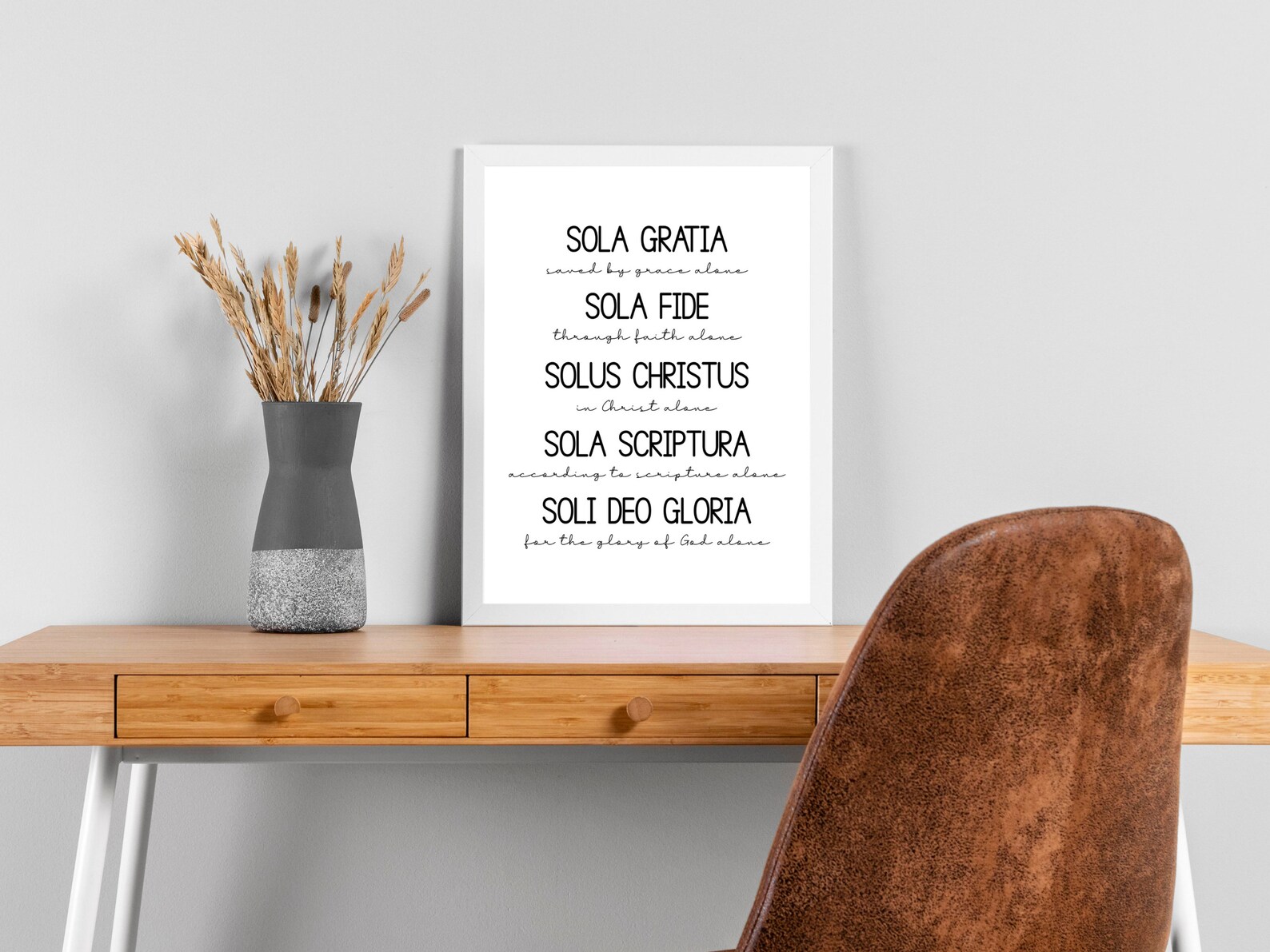 The Five Solas Digital Print Christian Wall Art 5 Solas Wall - Etsy