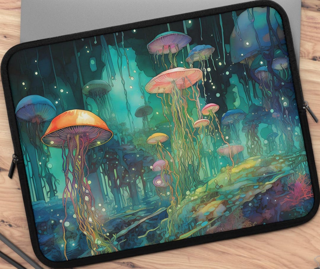 Undersea Jellyfish Art Laptop Sleeve for Laptops, Tablets, Readers ...